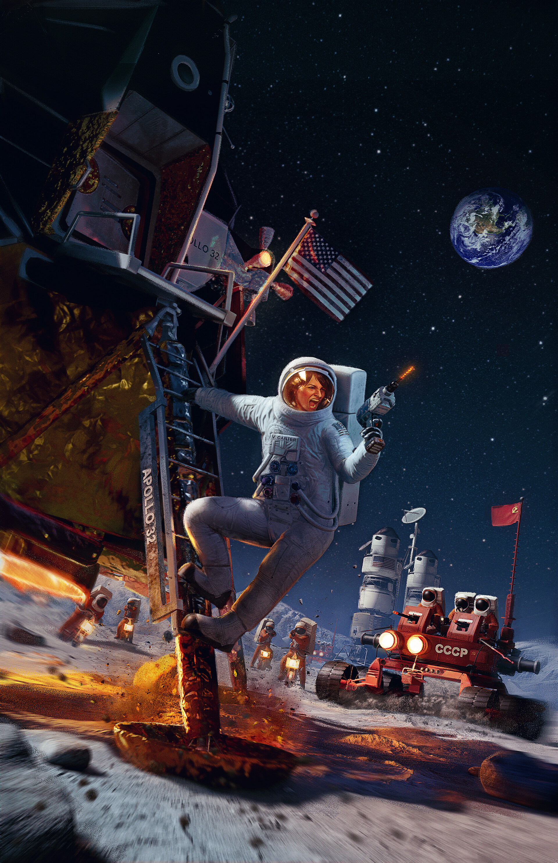 Hot Moon by Christina P. Myrvold : r/ImaginaryAstronauts