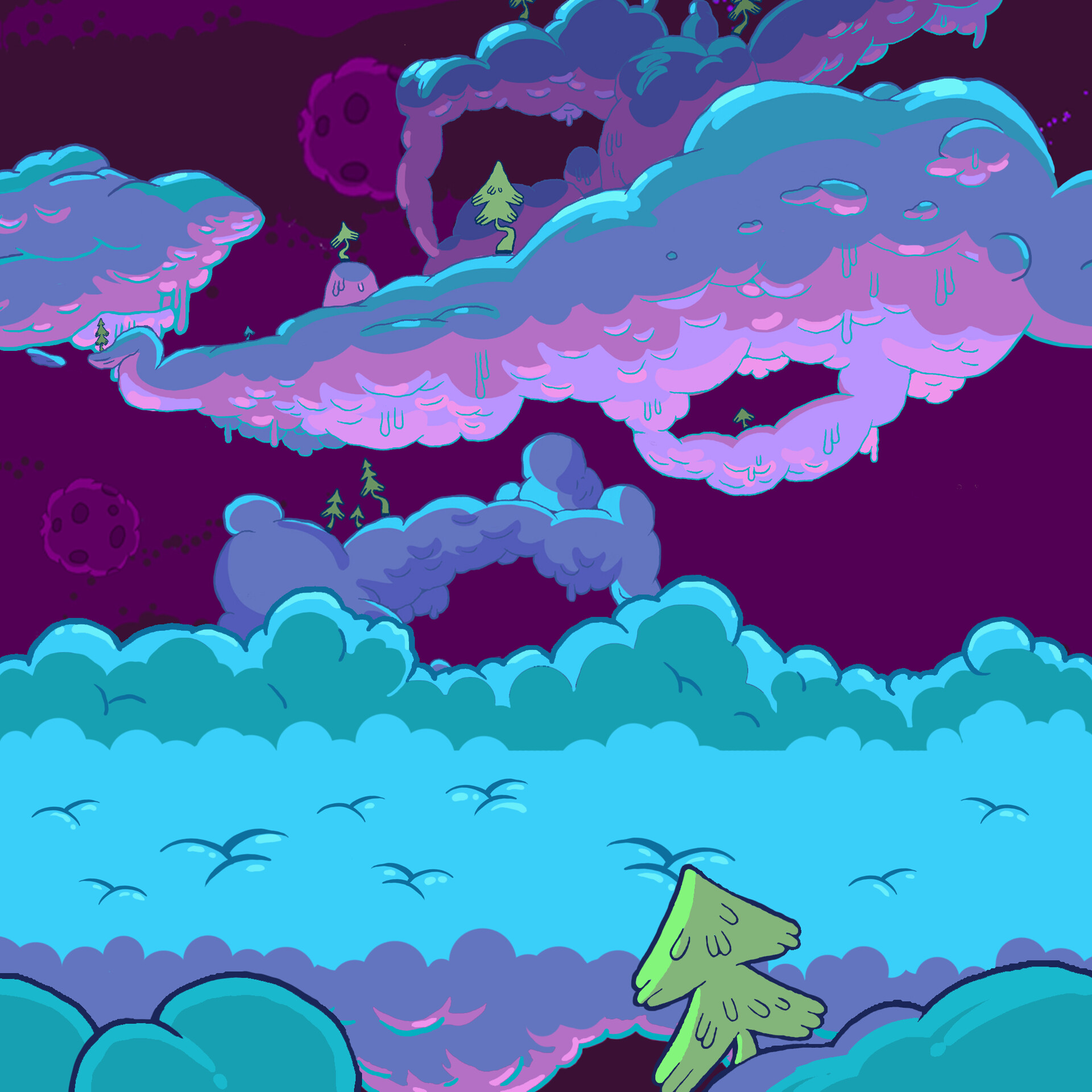 Purple Cloud Adventure Time