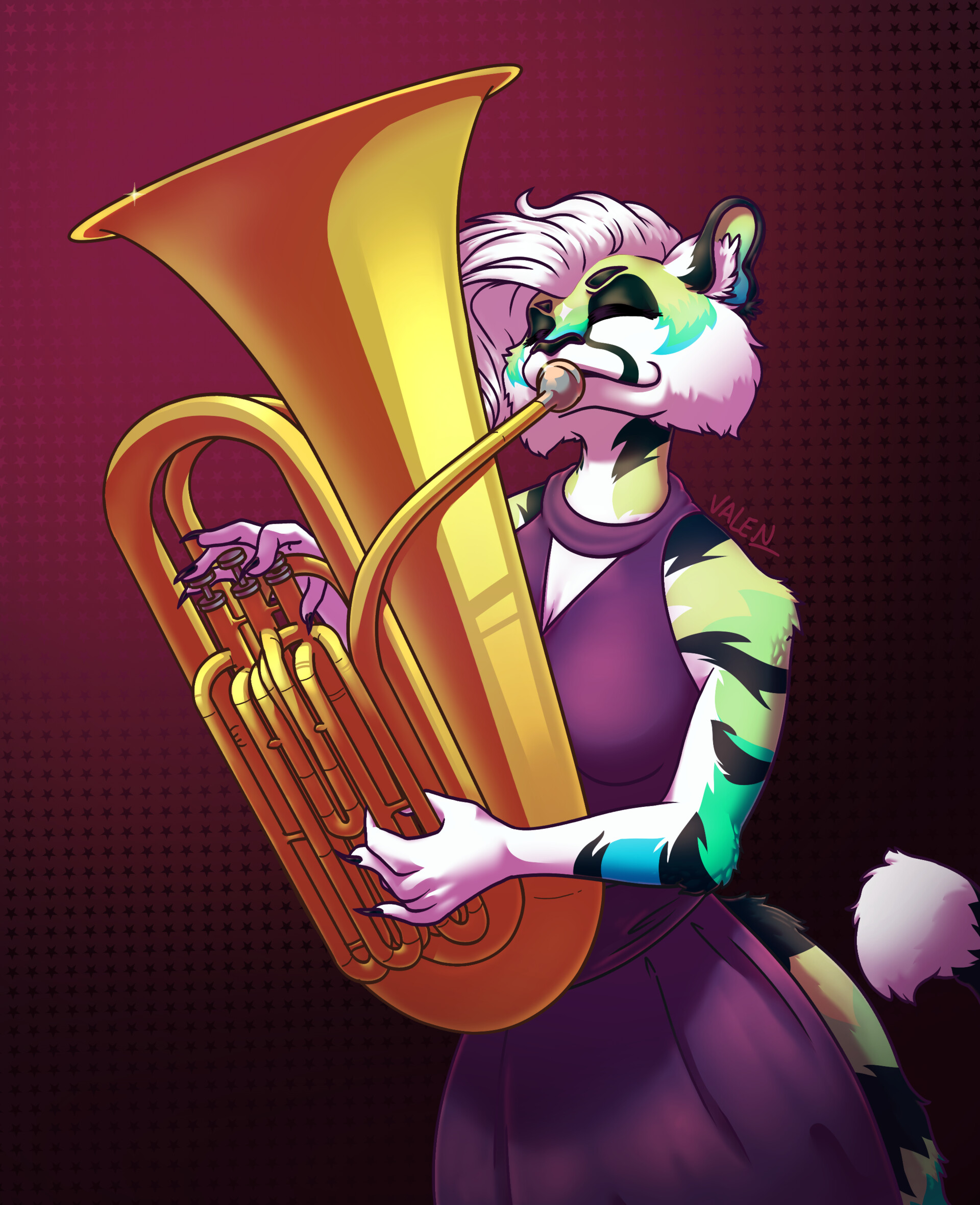 ArtStation - Tuba player - Commission