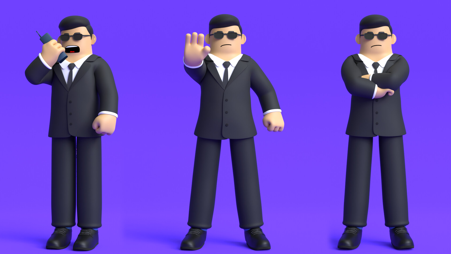 ArtStation - Minimal Bodyguard 3D Cartoon Character