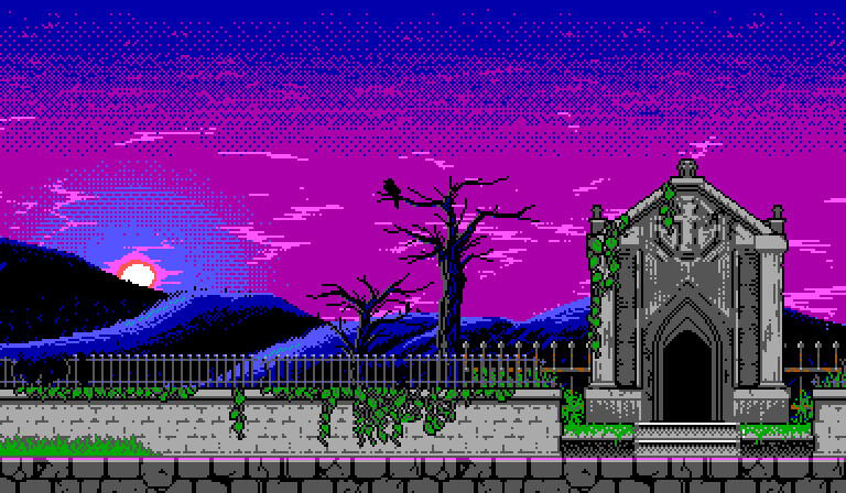 ArtStation - Pixel game level mockups (CGA palette)