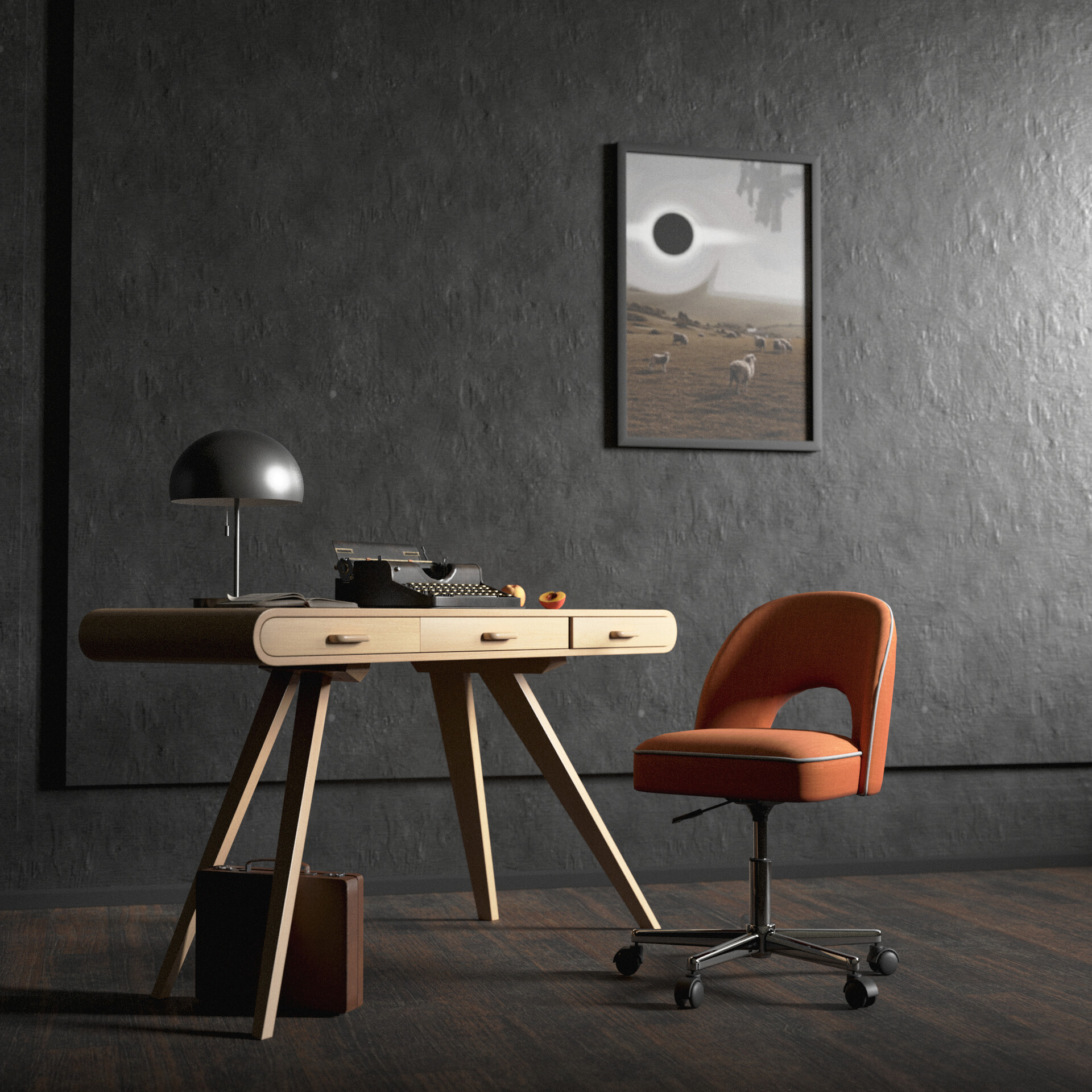 ArtStation - lloyd office chair cgi scene