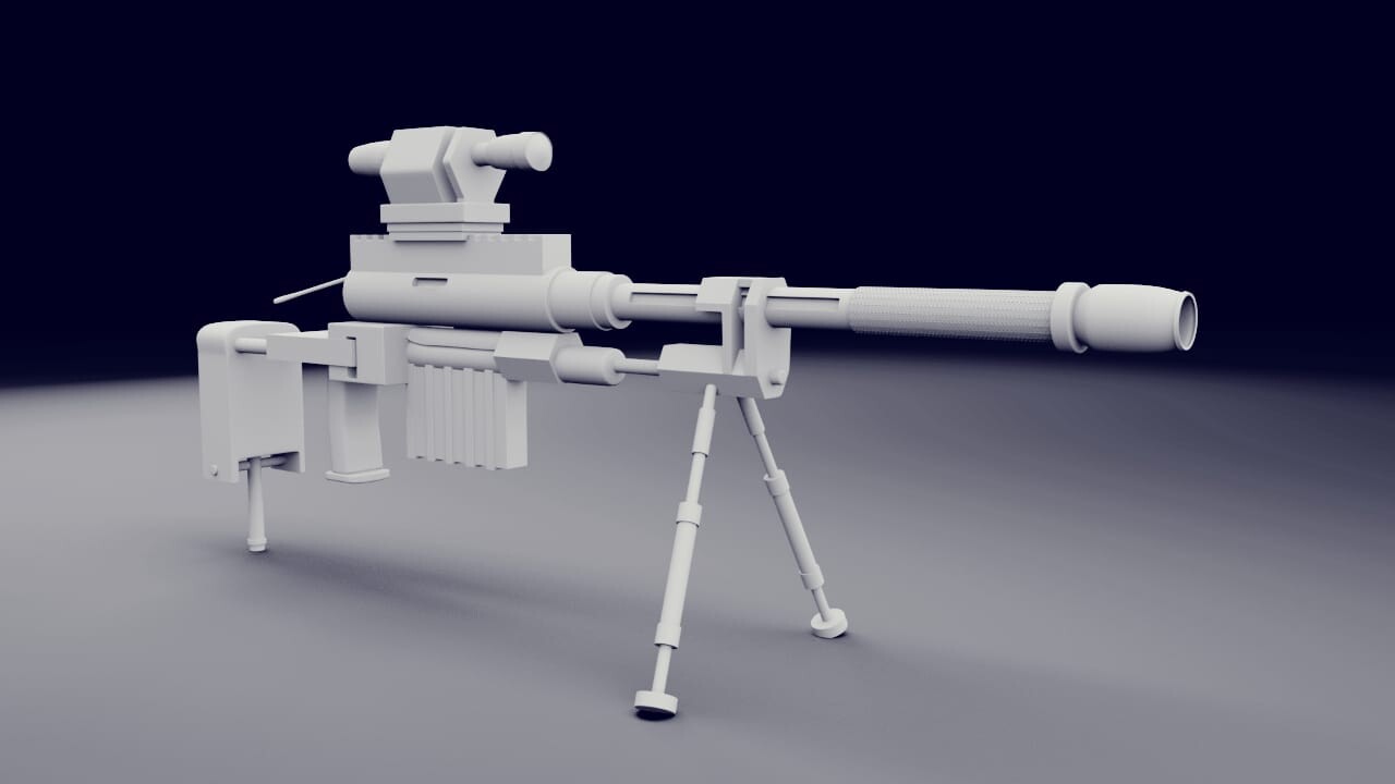 ArtStation - 3D model Gun