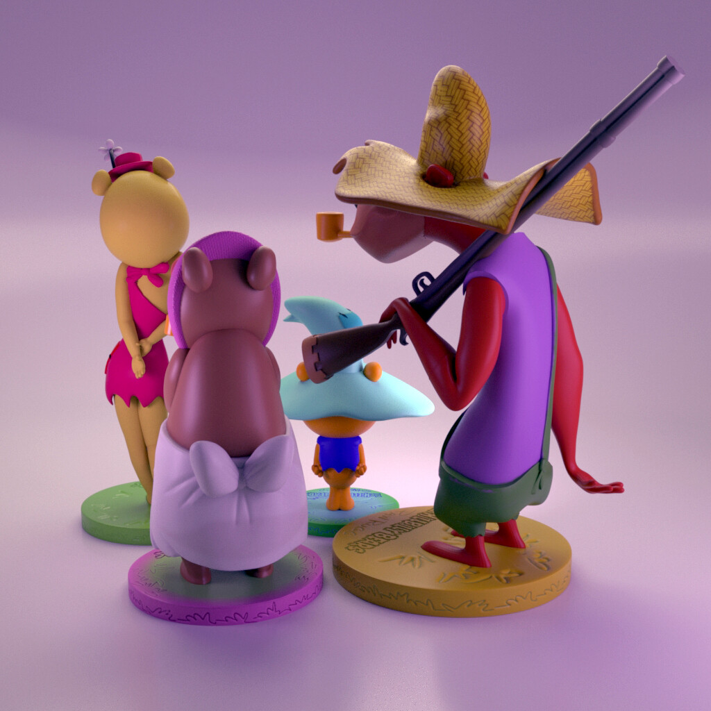 Uel Winner - The HillBilly Bears- For 3d Print