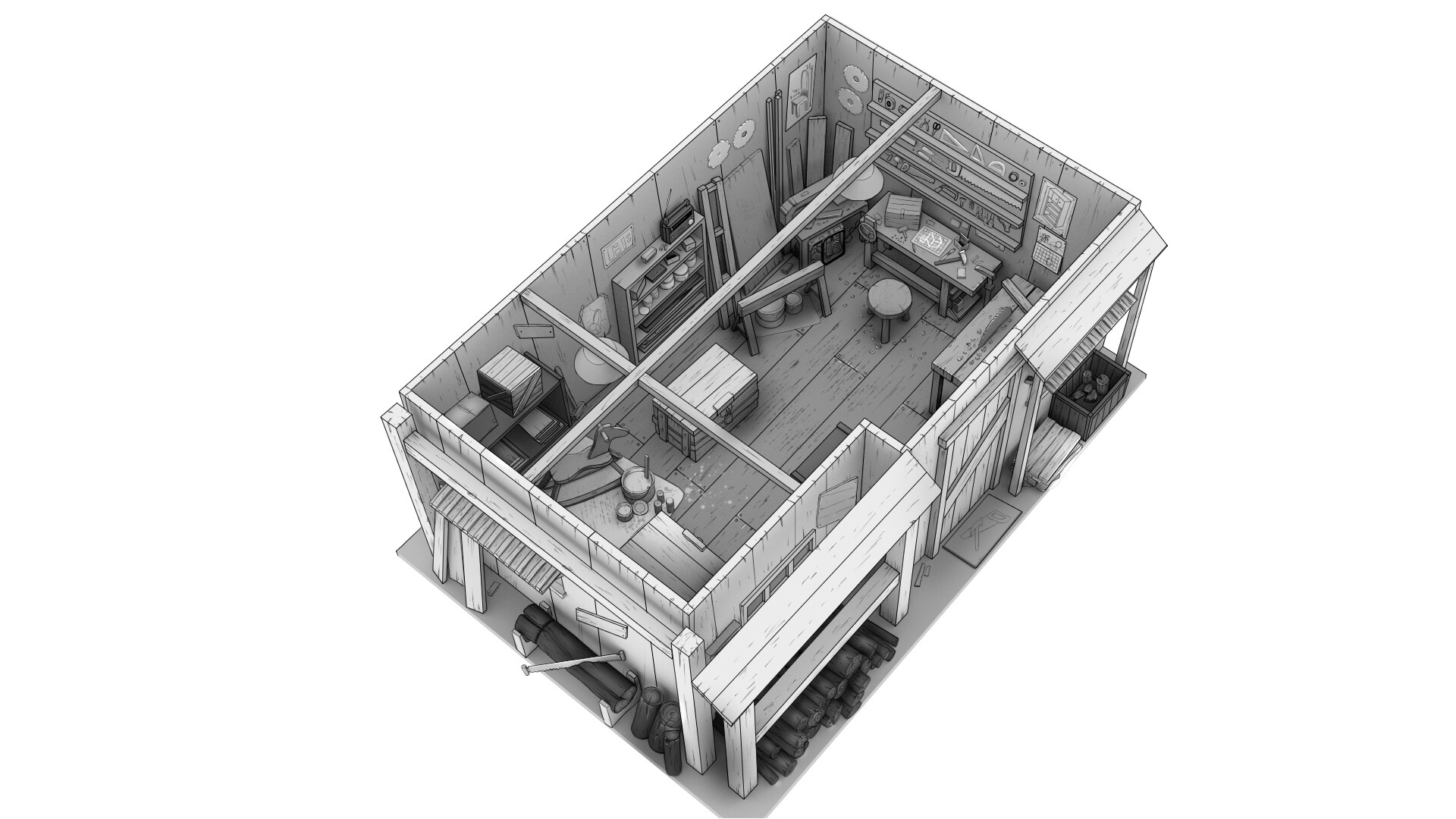 ArtStation - Survival Buildings - Concept Art