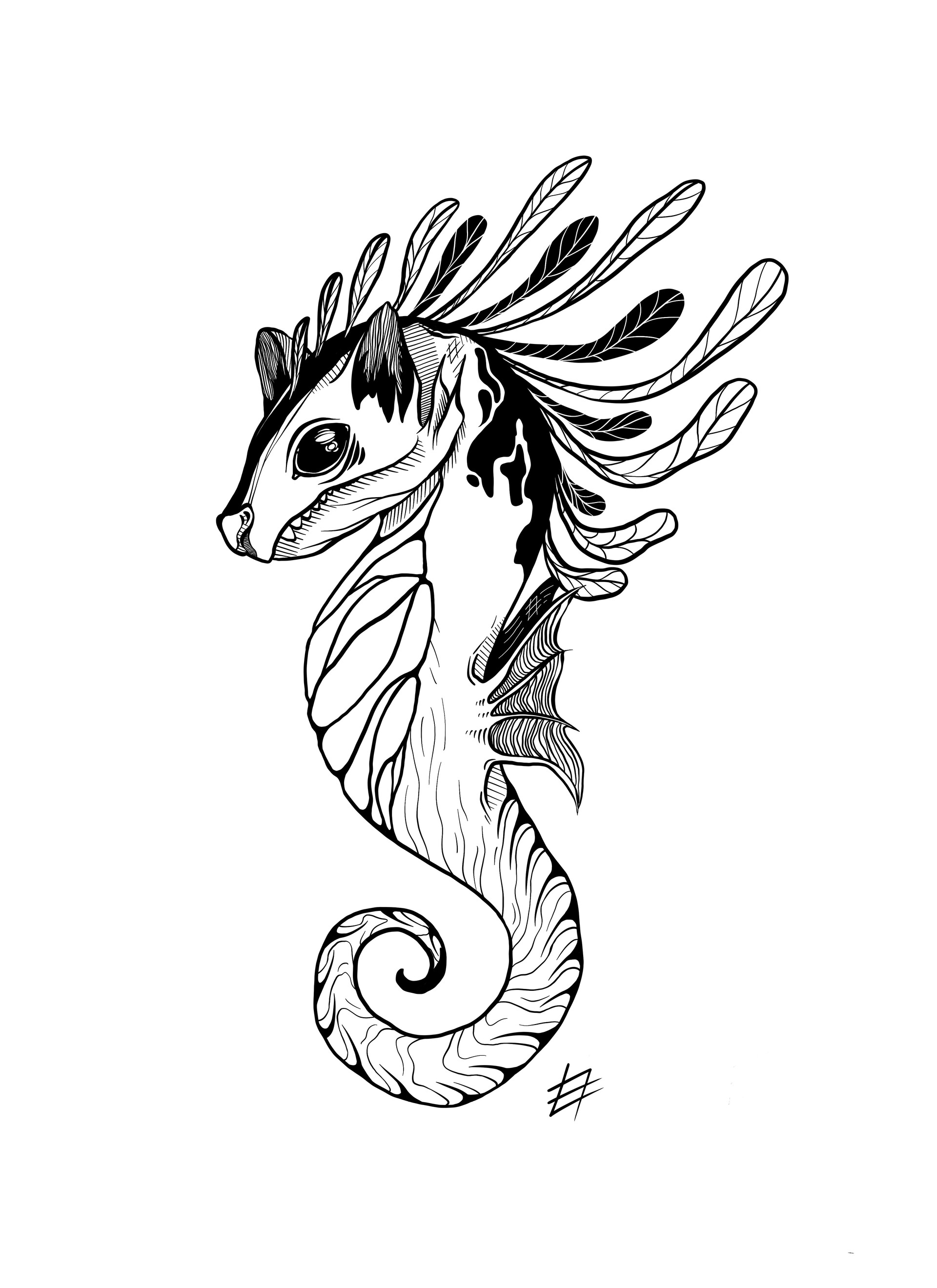 ArtStation - Sk. 14. Seahorse + mouse