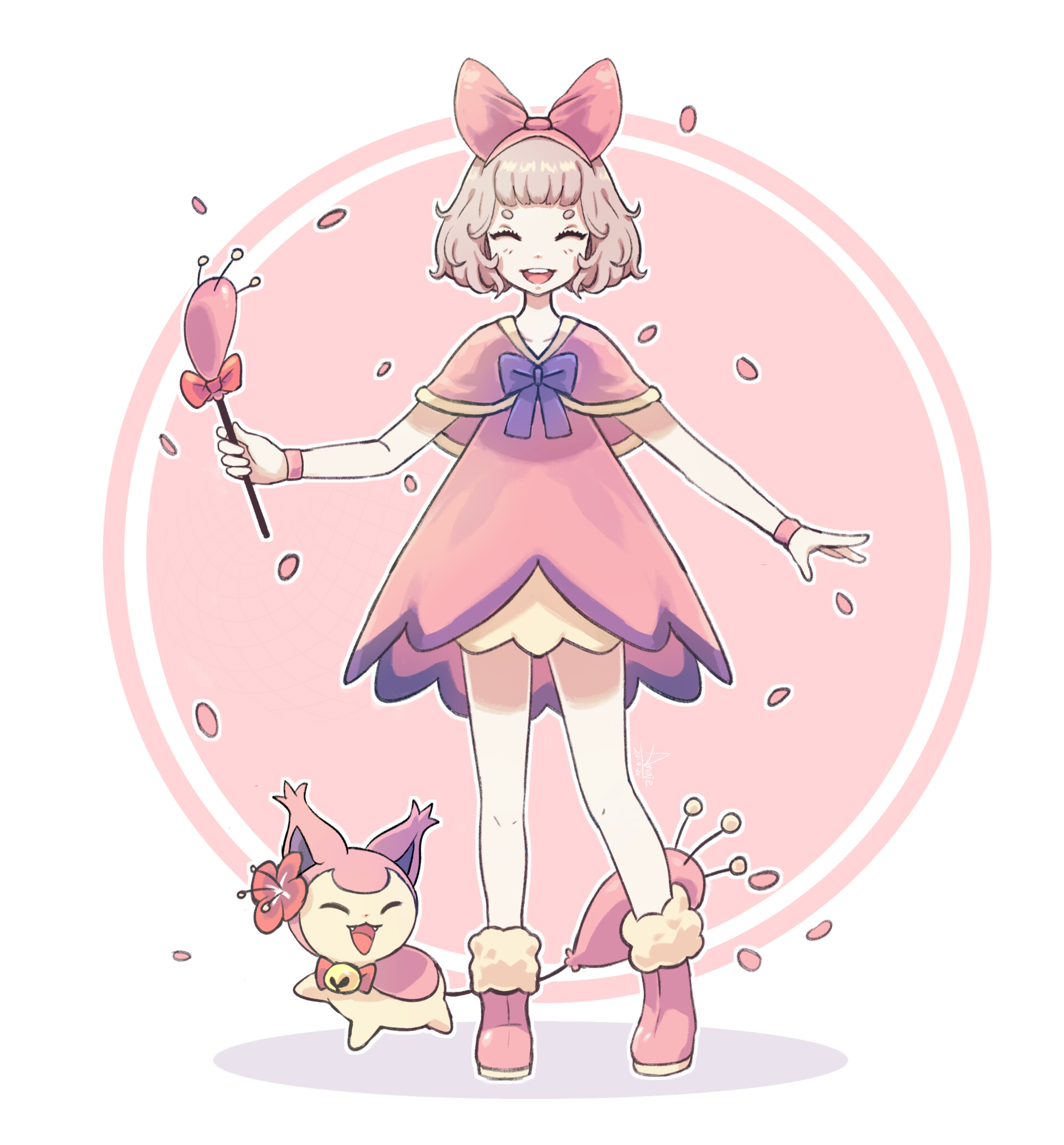 ArtStation - Skitty gijinka girl