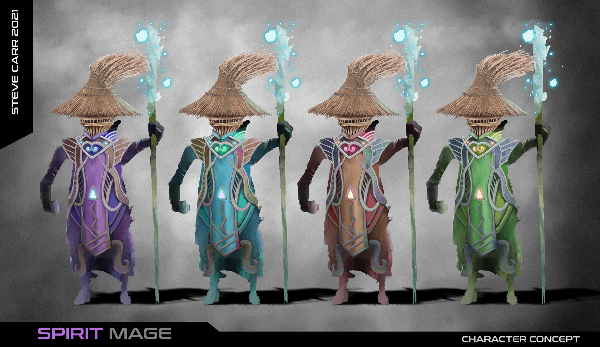 StephenCarrArt - Spirit Mage Character Concept