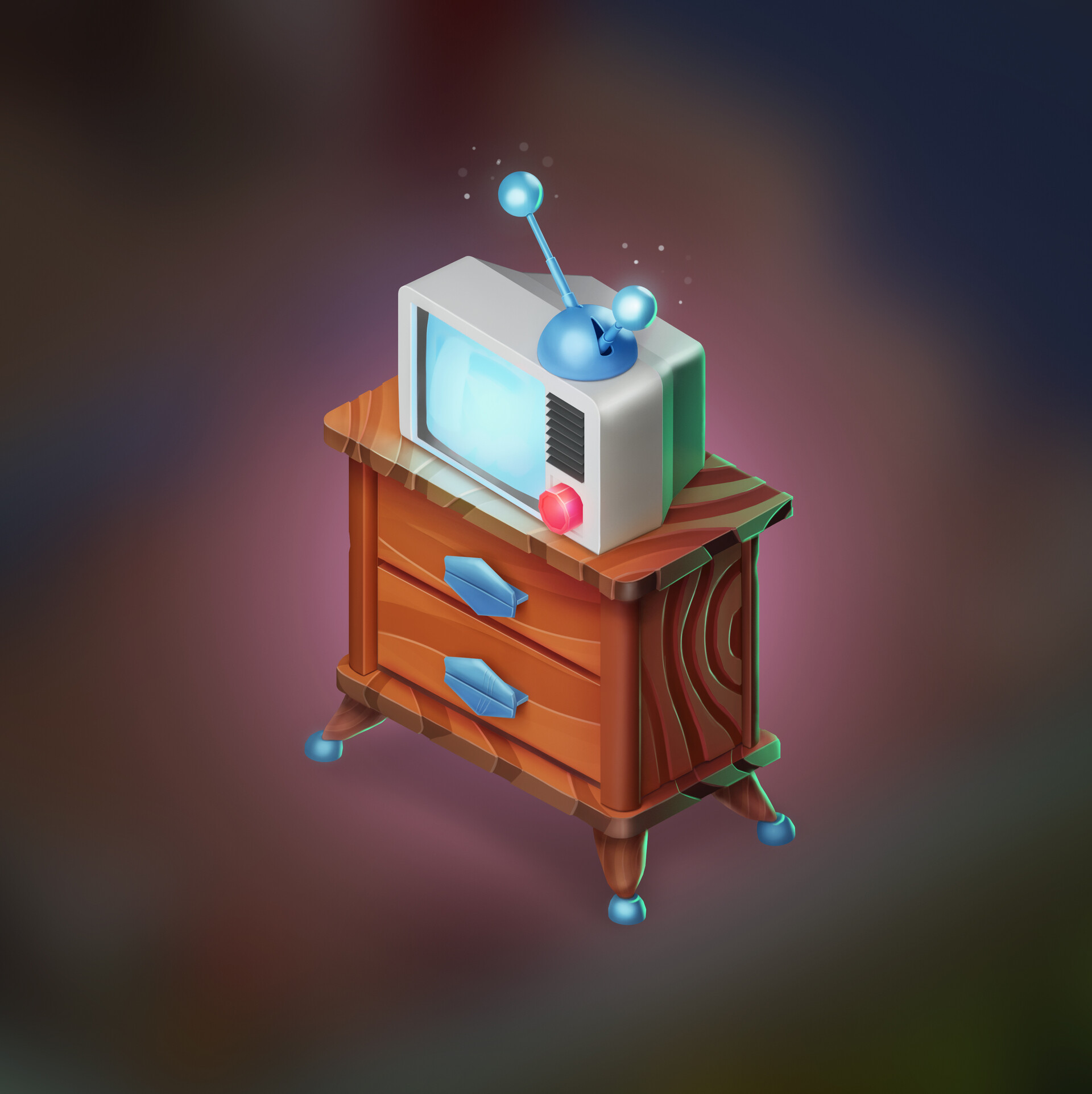 ArtStation - Casual TV cabinet - props