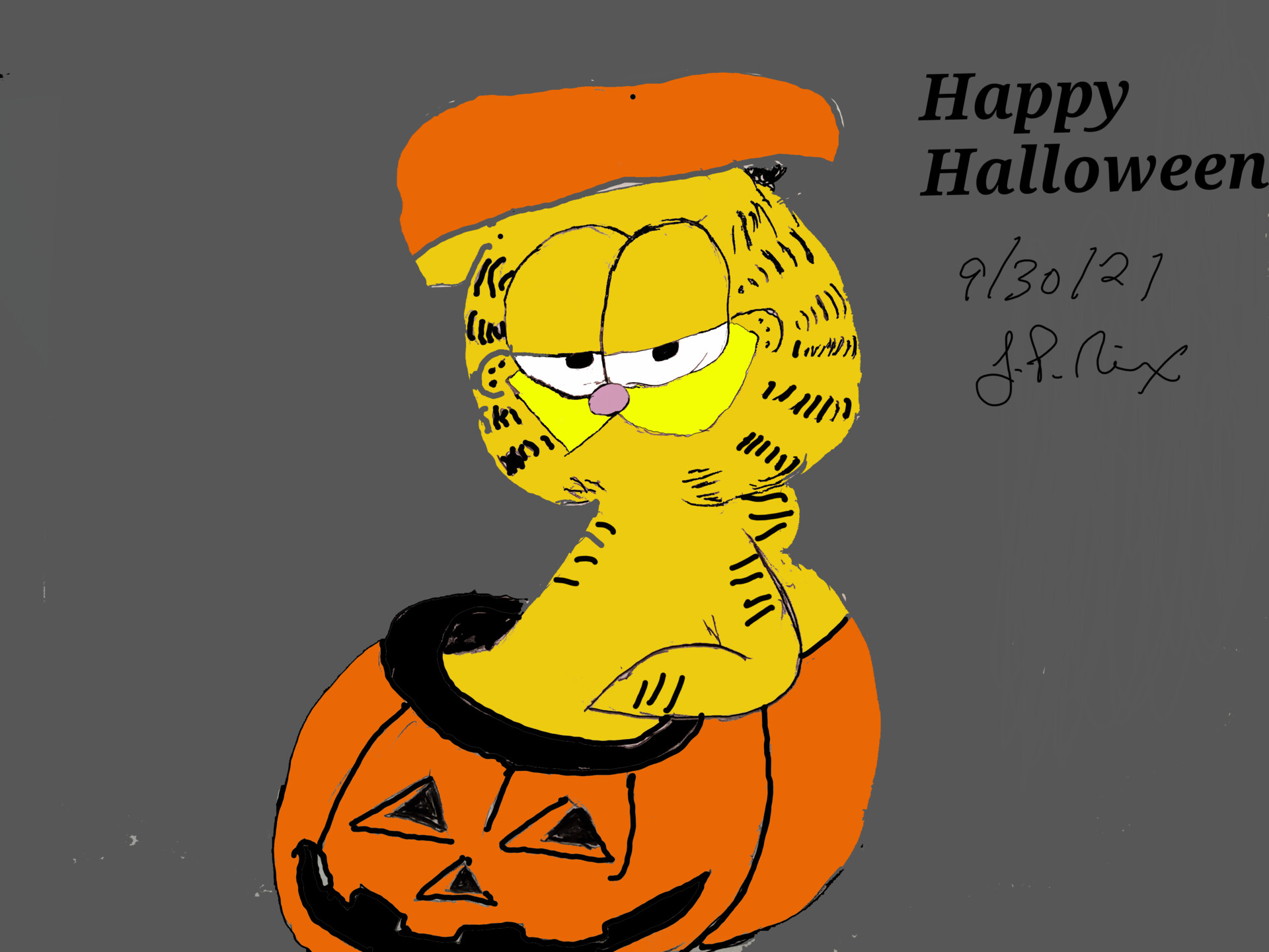 ArtStation - Garfield Halloween