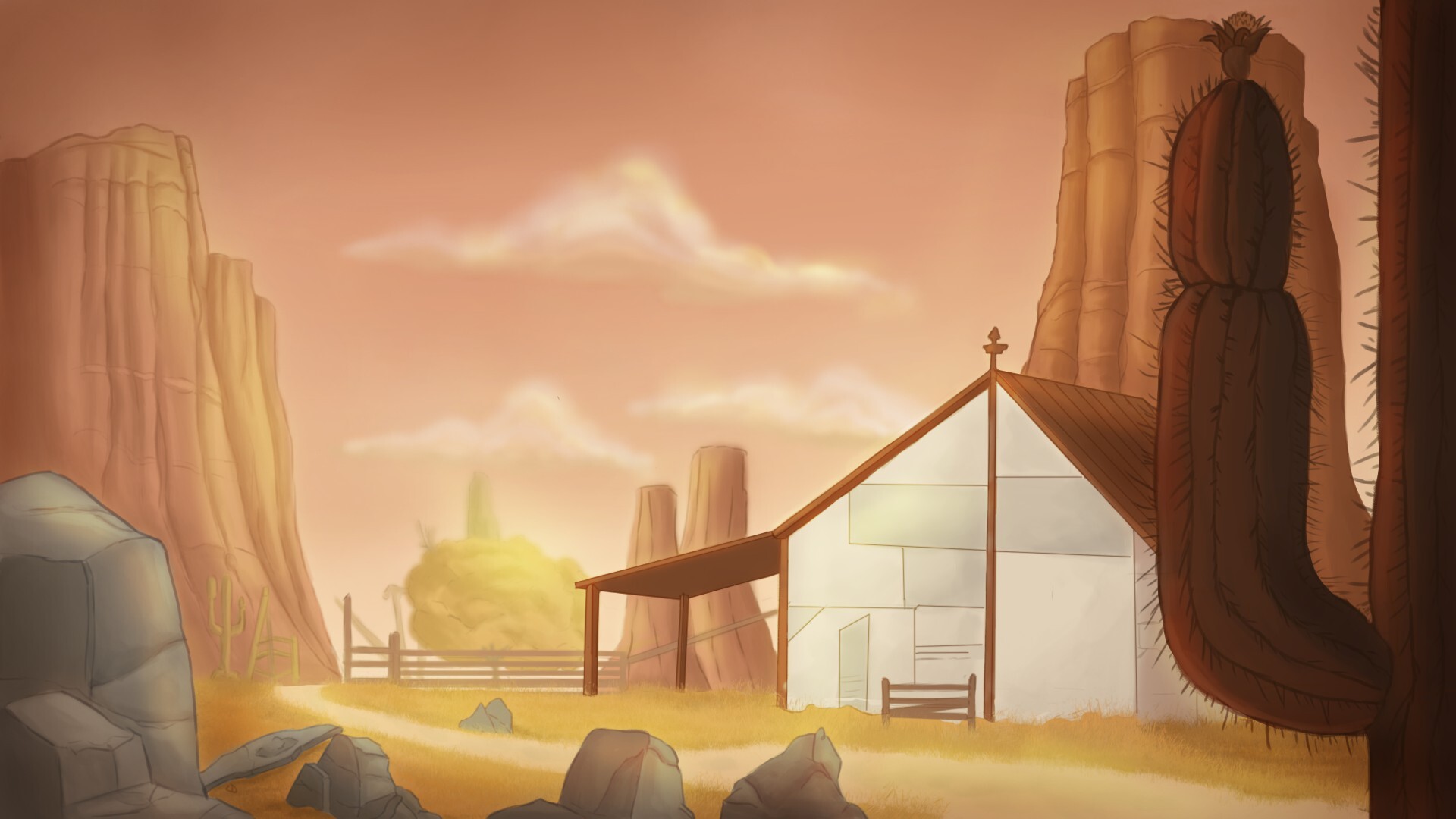 ArtStation - Old town road