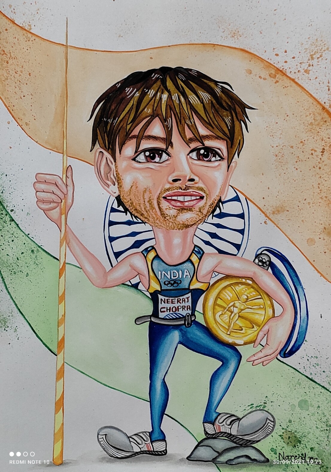 ArtStation - Neeraj Chopra [ cartoon drawing]