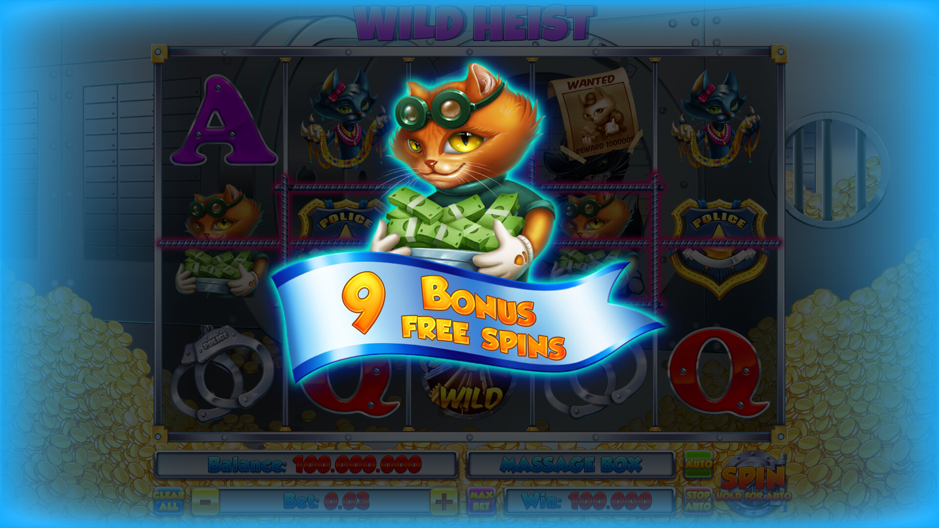 ArtStation - Free Spins design for the slot "Wild Heist"