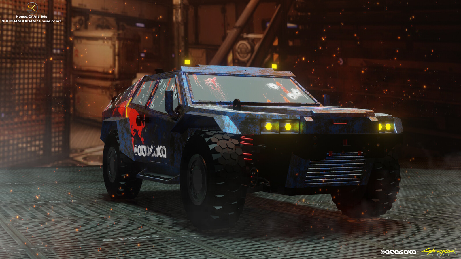 SHUBHAM KADAM - CYBERPUNK 2077 - NOMAD CAR CONCEPT "Car to survive in a ...