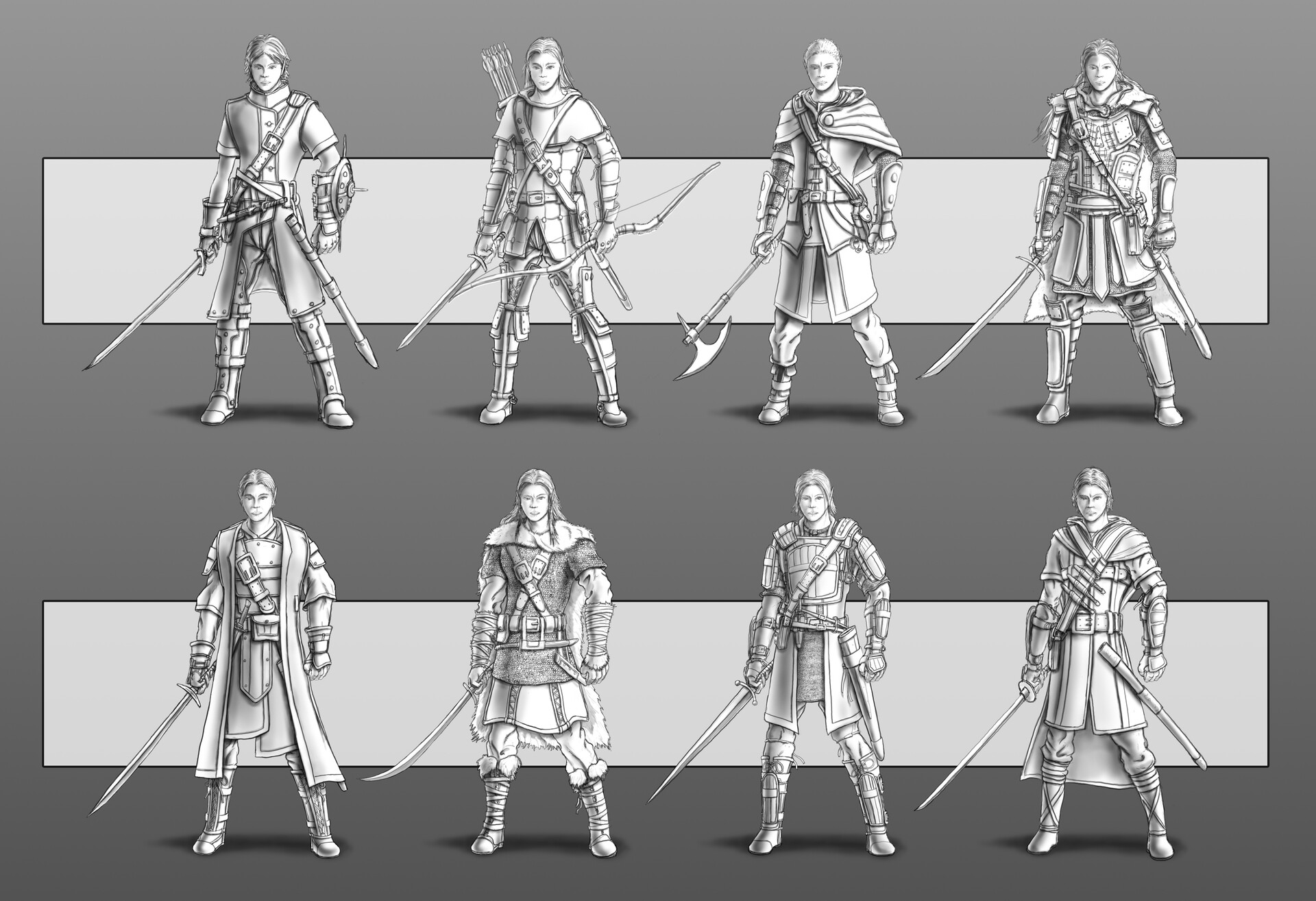 Adam Brown - Tengu Character Design Part 3: Flashback Designs