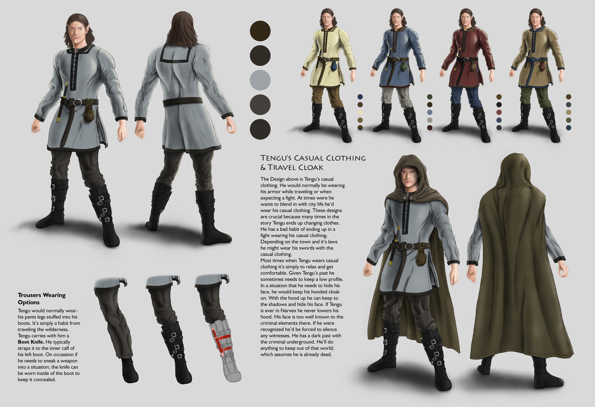 Adam Brown - Tengu Character Design Part 4: Clothing Options