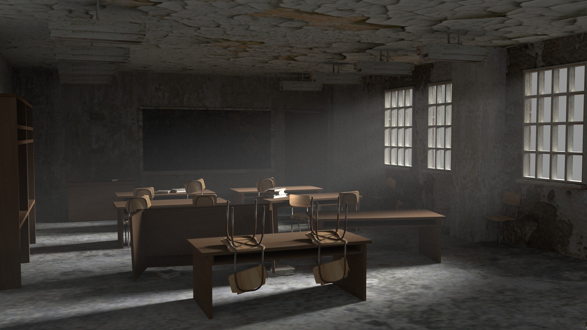 ArtStation - Abandoned Classroom