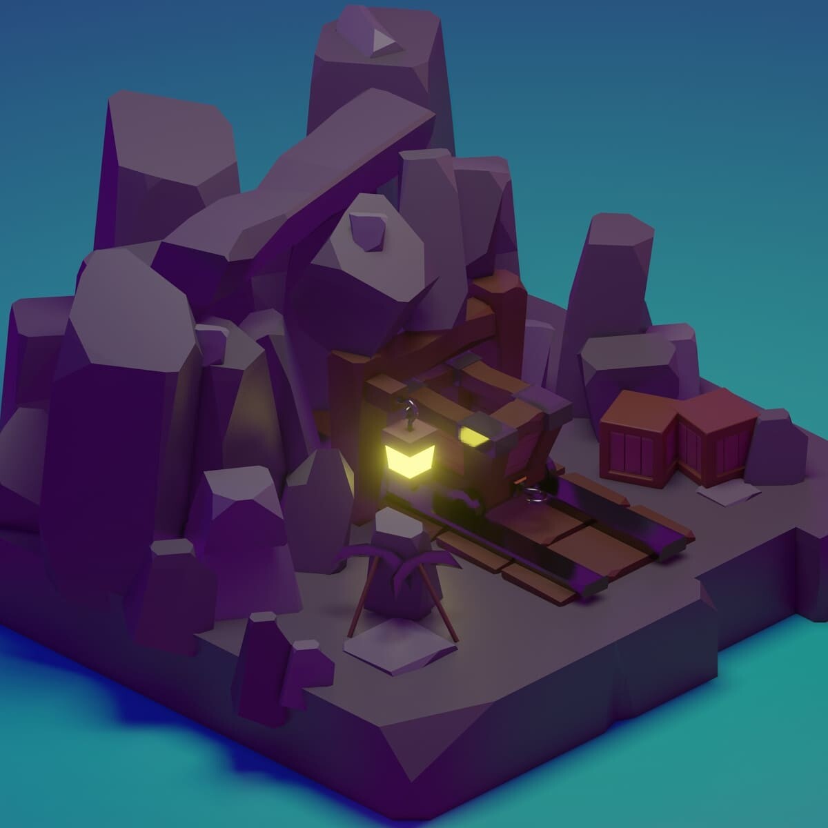 ArtStation - mining 3d model