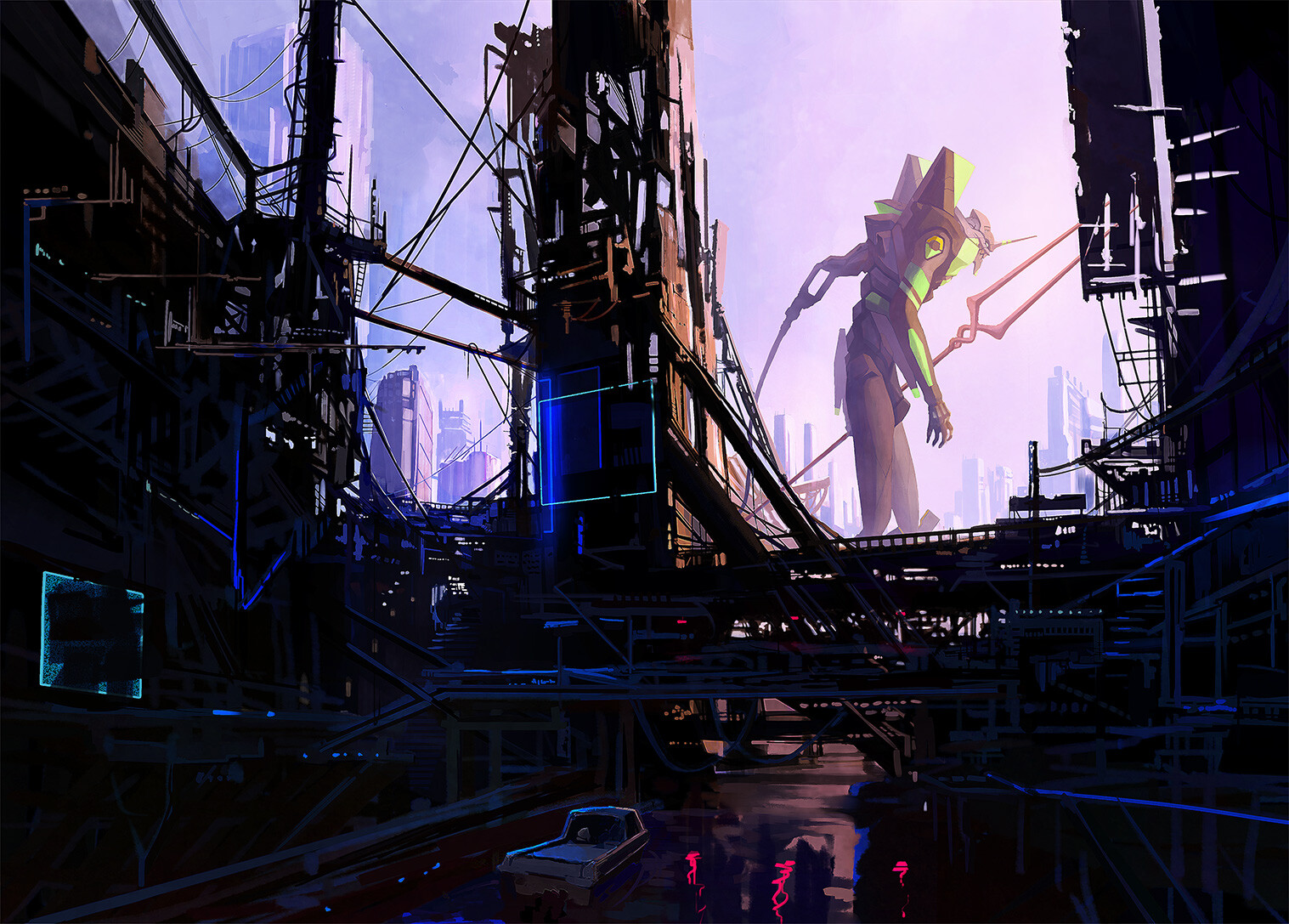 ArtStation - neon genesis evangelion Tokyo-3