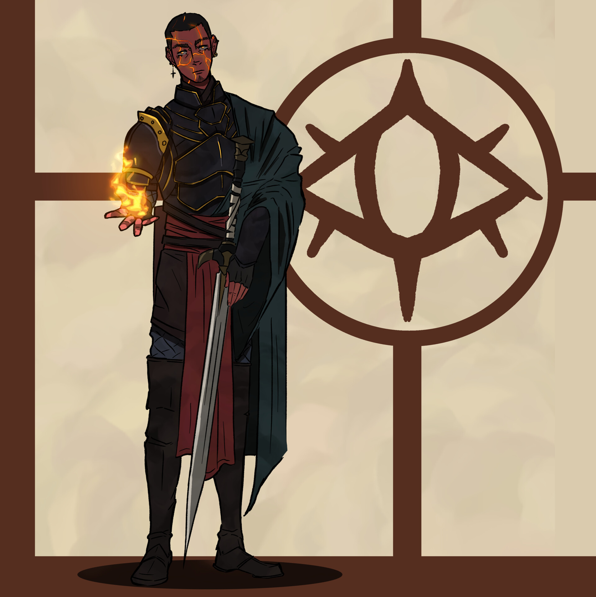 ArtStation - Ash The Fire genasi Paladin