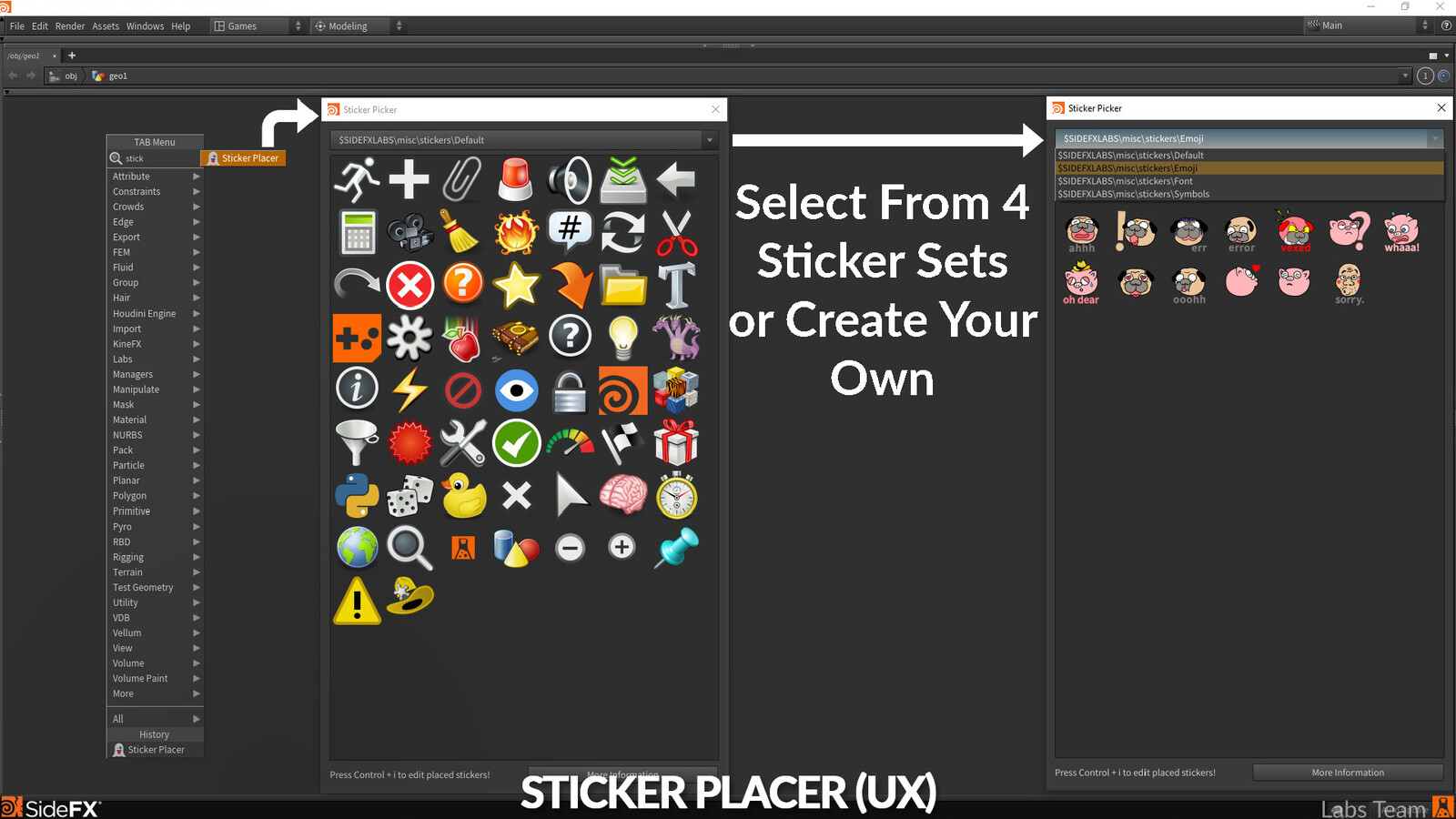 SideFX Labs - Labs Sticker Placer