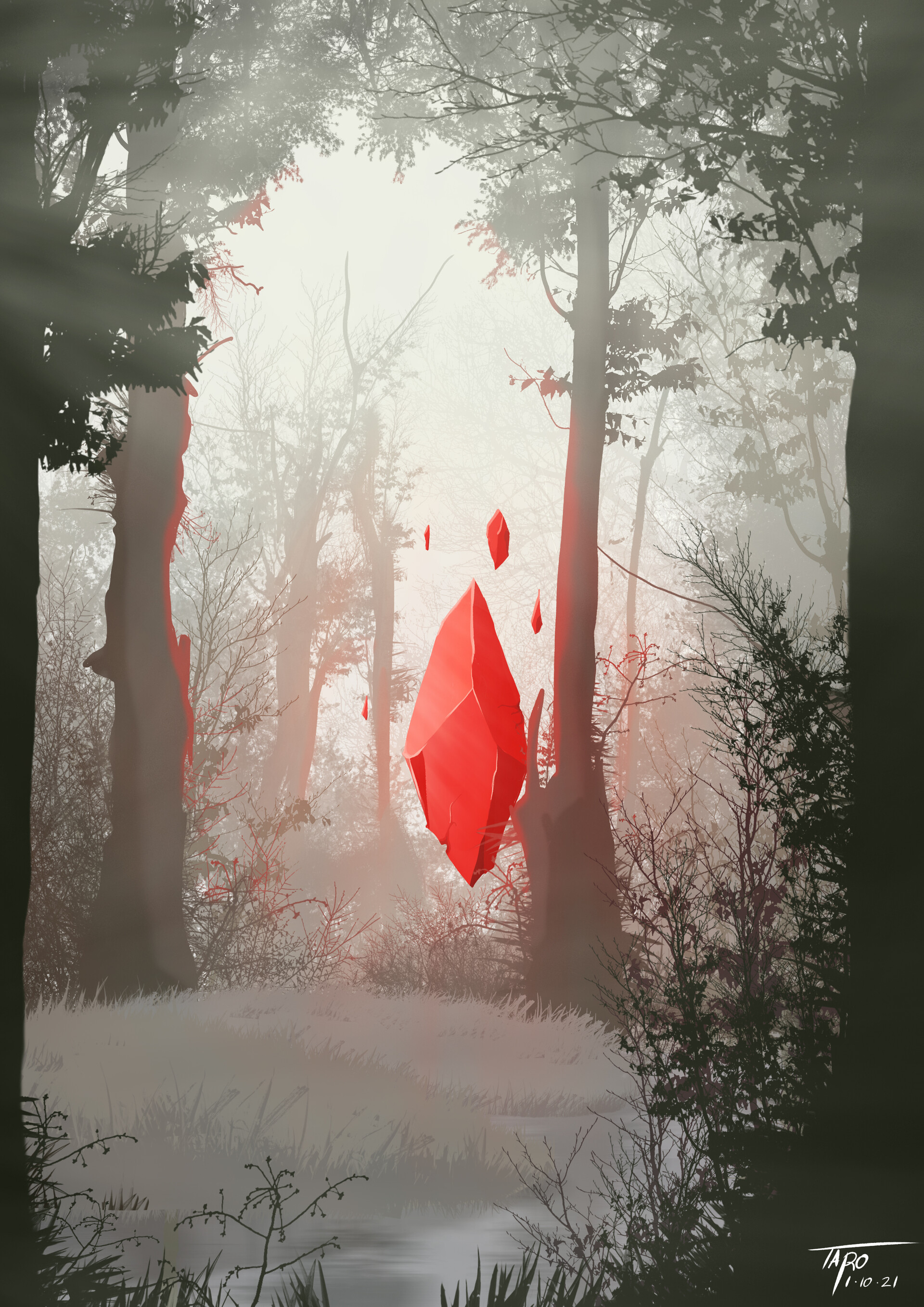 ArtStation - Magic Crystal . Inktober 1st