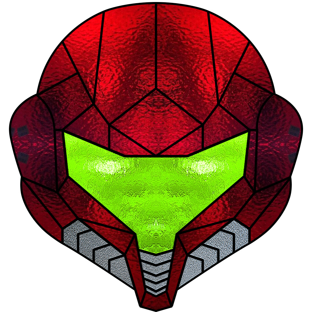 Saint Isaiah - Stained Glass Samus Helmet