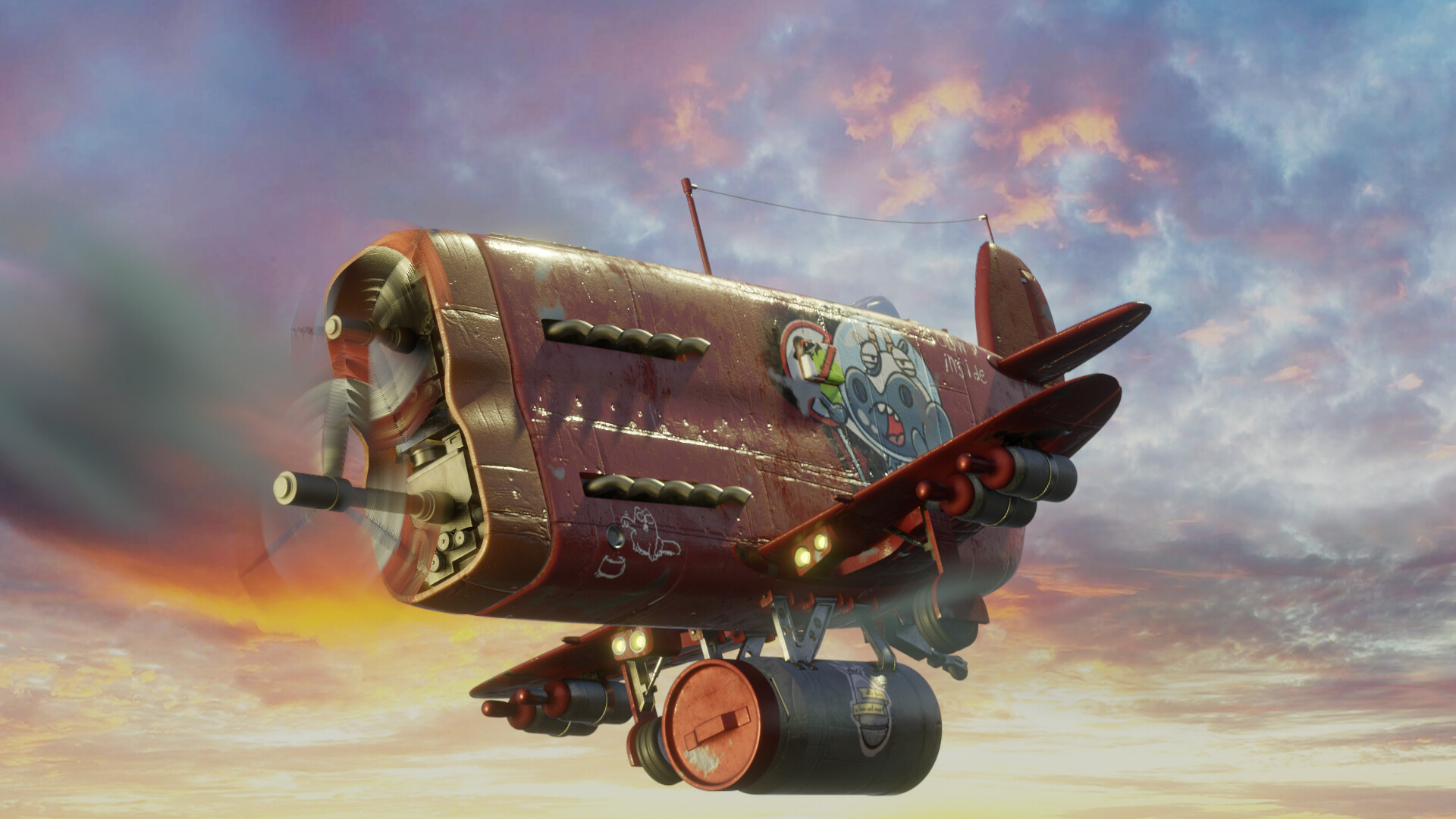 ArtStation - Stylized military aircraft