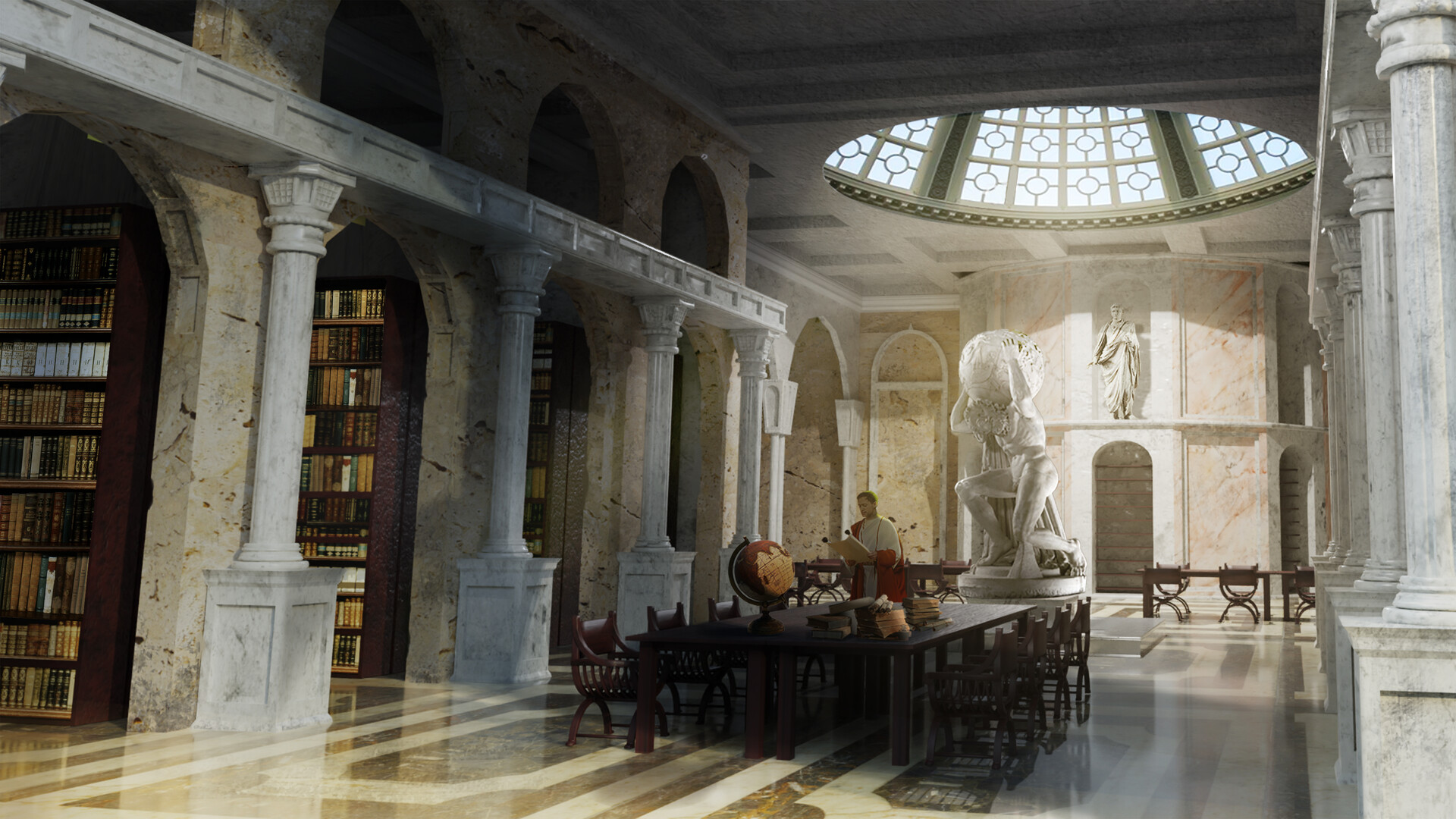 ArtStation - Ancient Roman Scholar Library