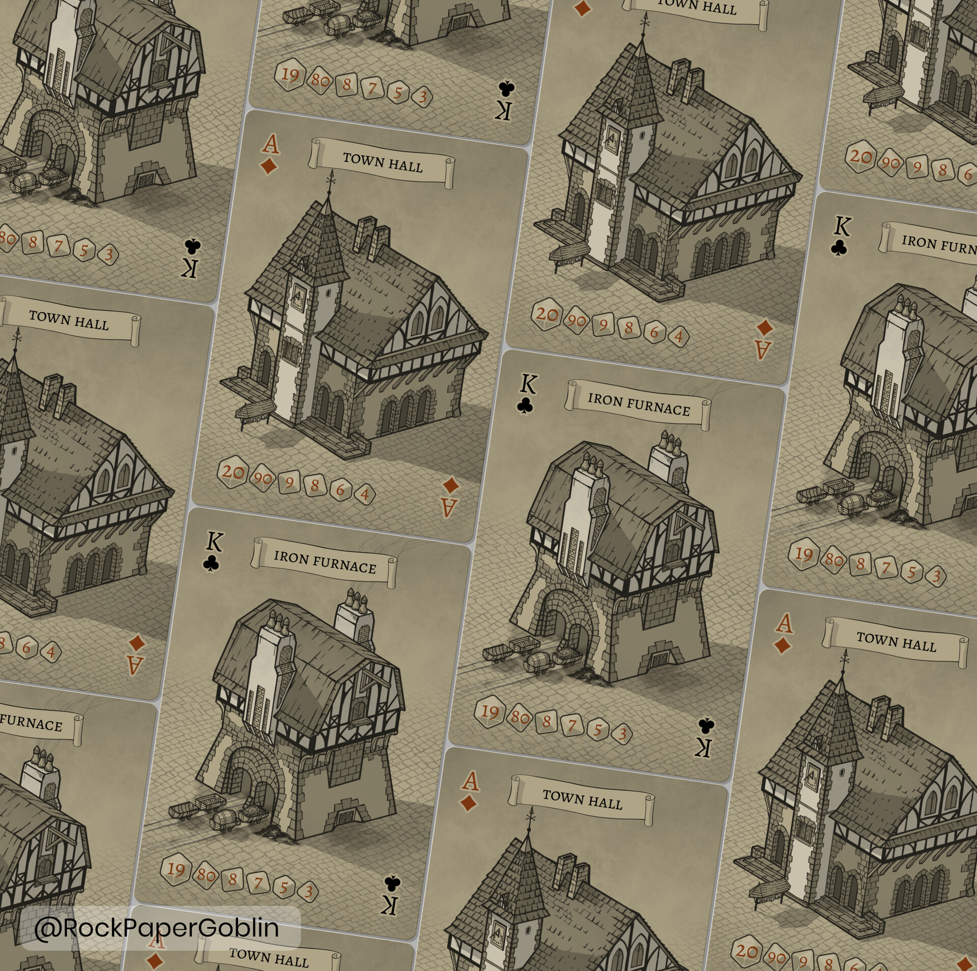ArtStation - Fantasy Town Card Deck Mock-ups