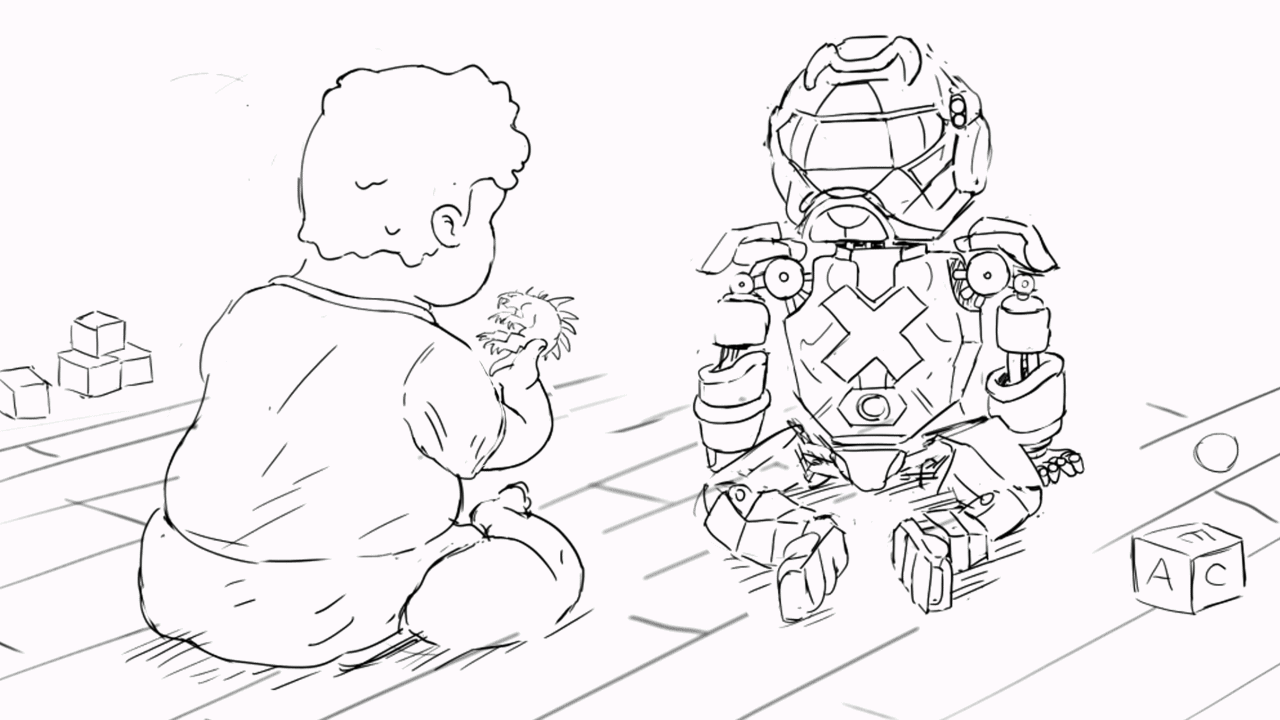 how to draw mech x4 easy