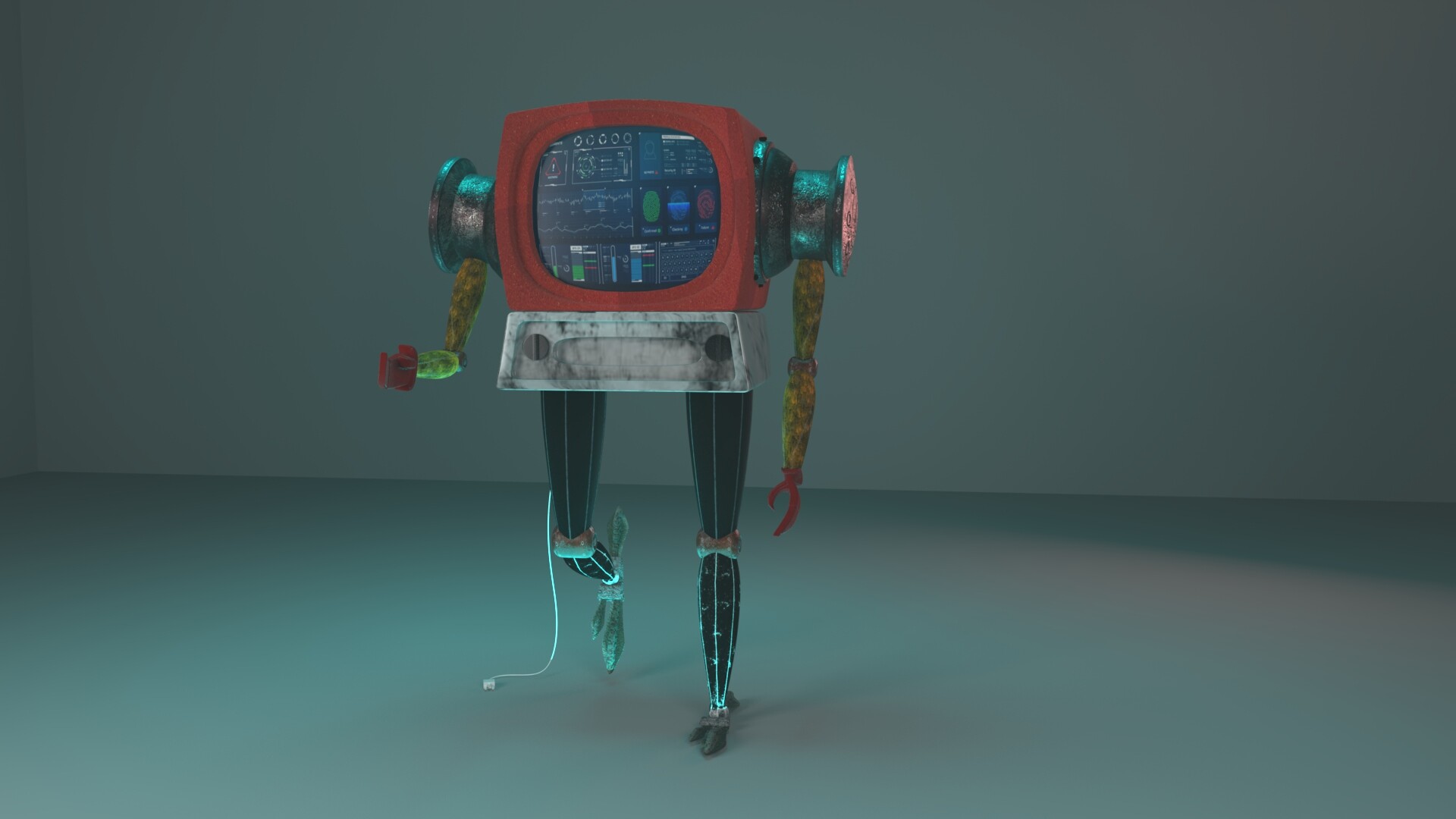 ArtStation - 3D Model of TV Robot