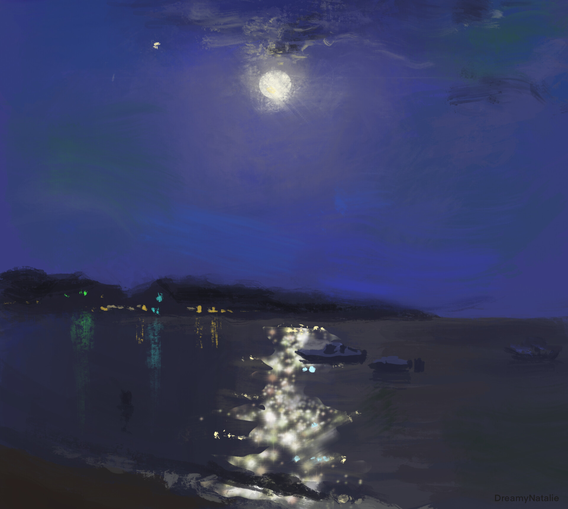 ArtStation - Gleaming in the night