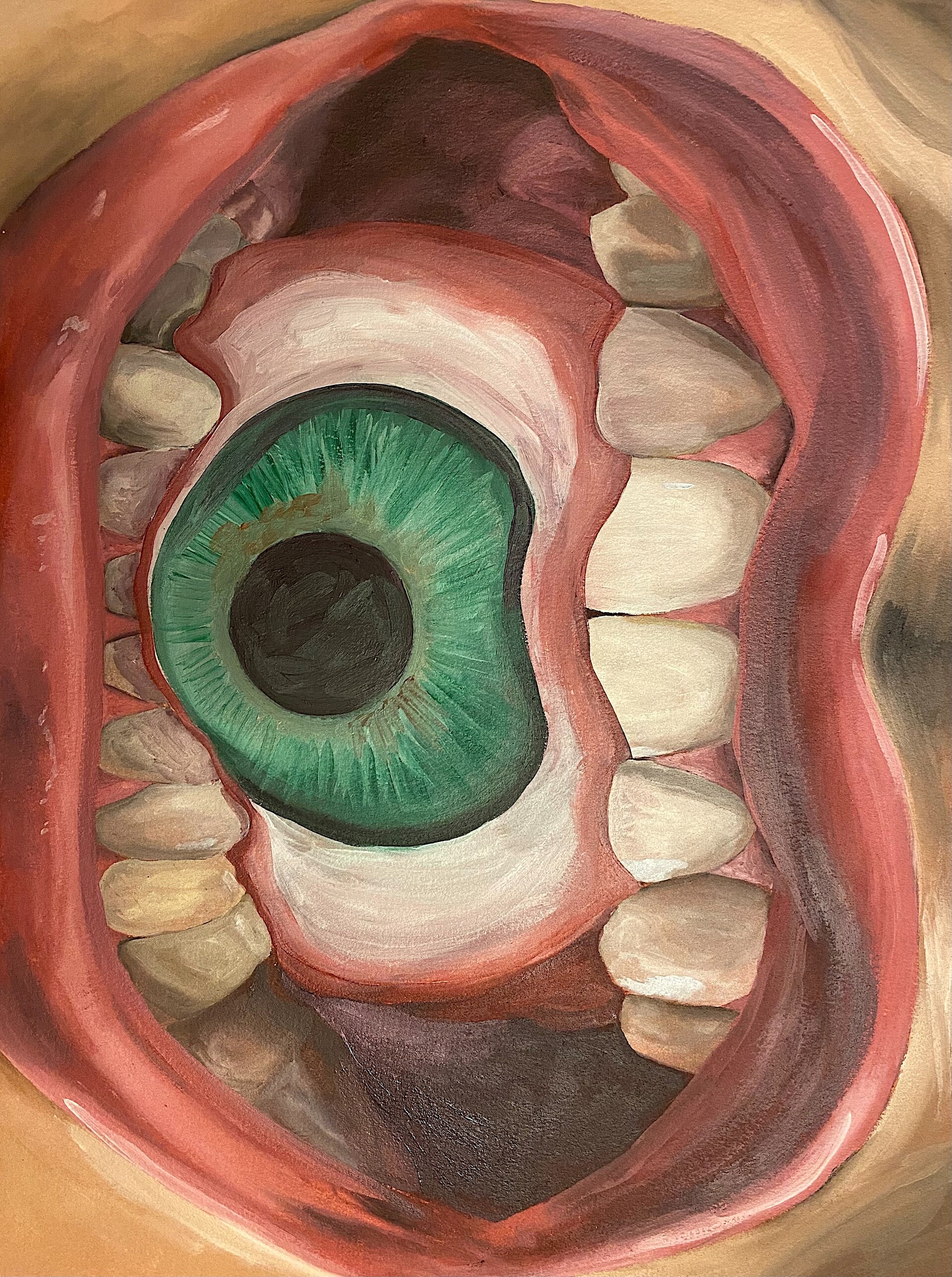 ArtStation - eyeball squished by teeth