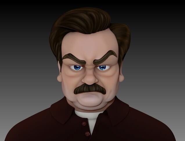 ArtStation - Ron Swanson