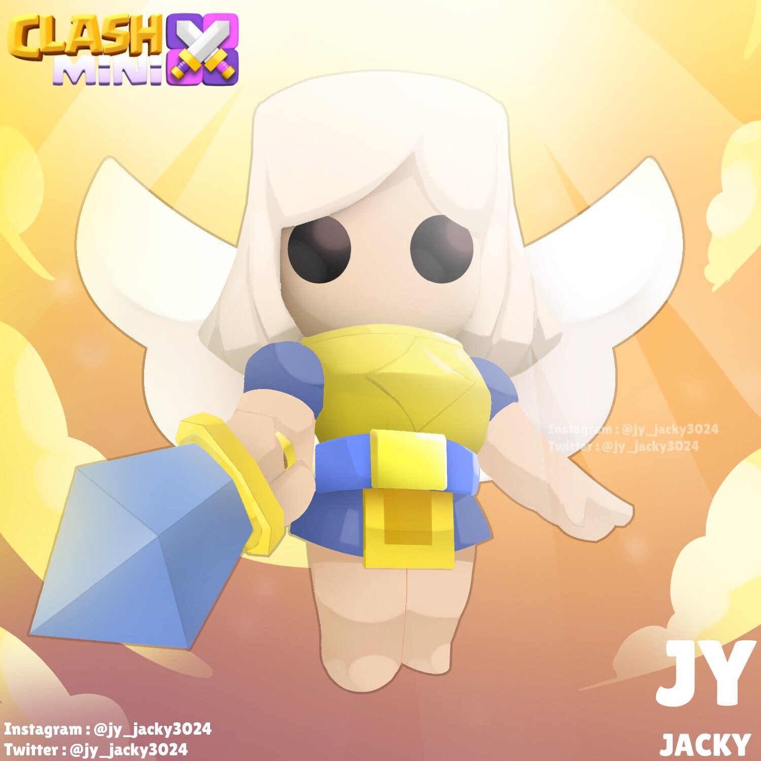 ArtStation - Mini cute battle healer from Clash mini