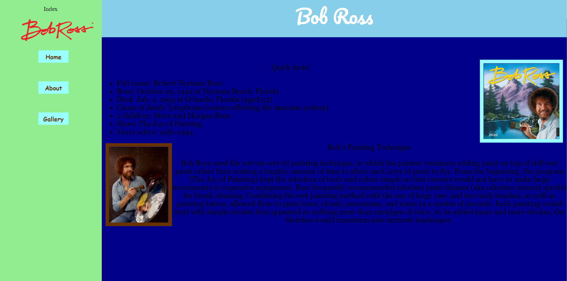 ArtStation - 3rd Project - Bob Ross