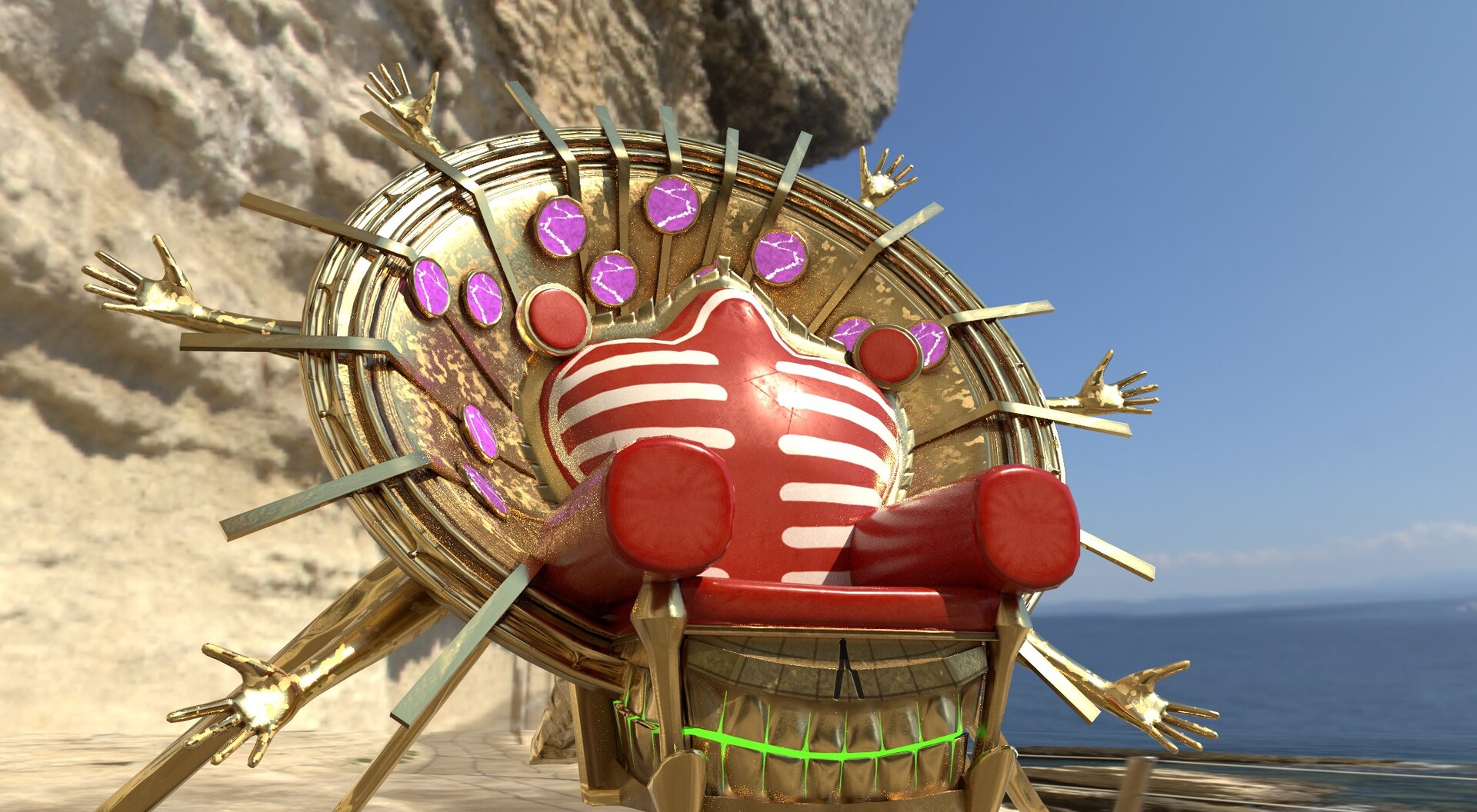 ArtStation - Retro car 3D modeling ，Boss throne