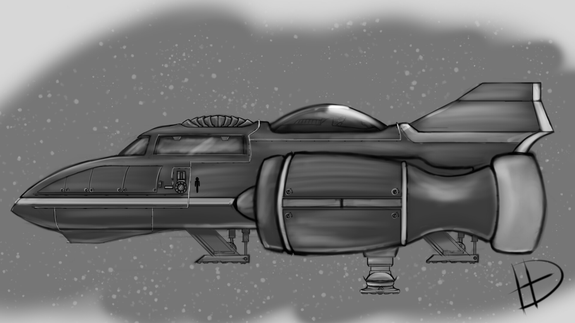 ArtStation - Spaceship Sketch
