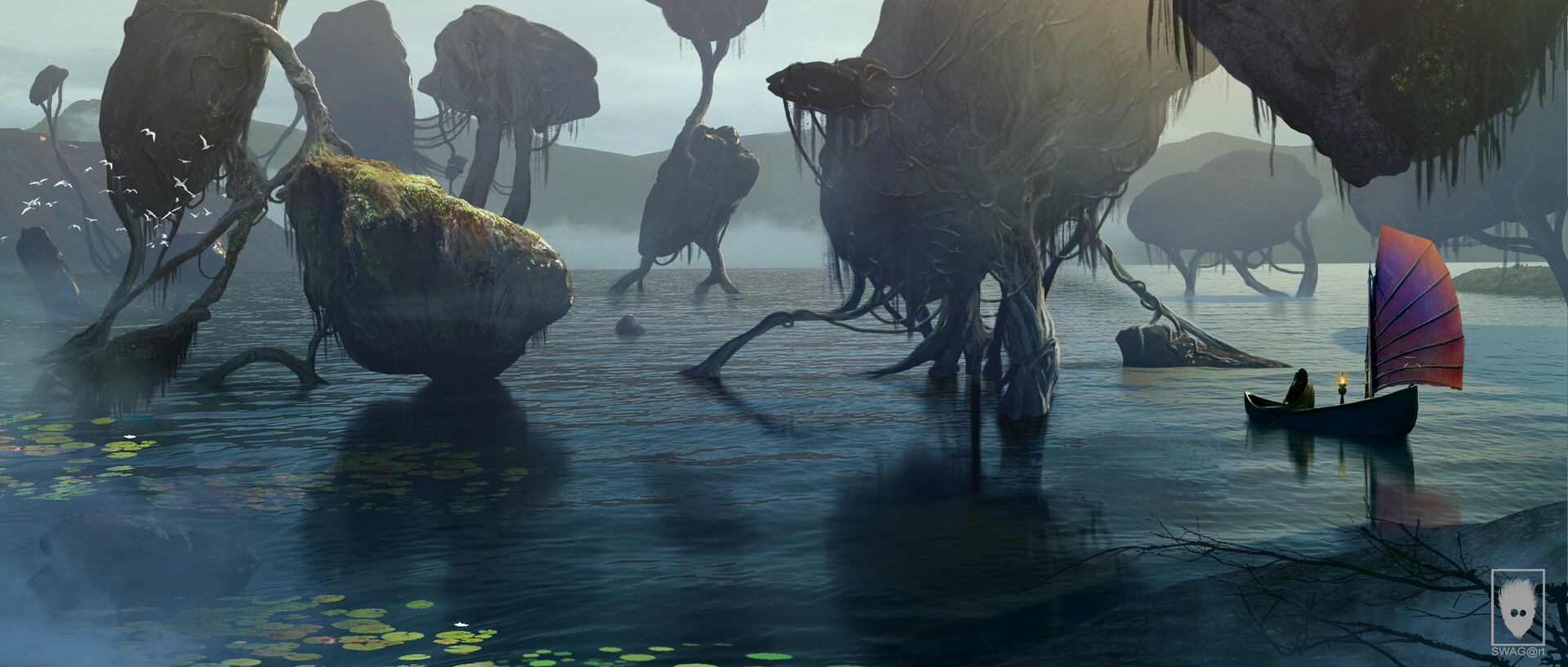 ArtStation - Mystical Floating Islands