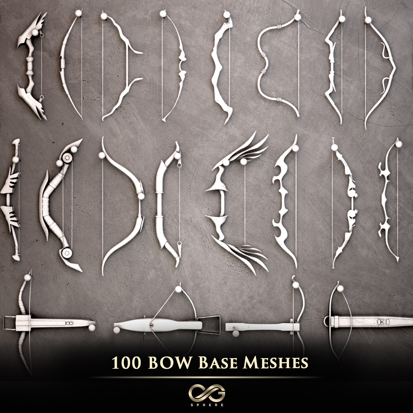 ArtStation - Bow Base Meshes