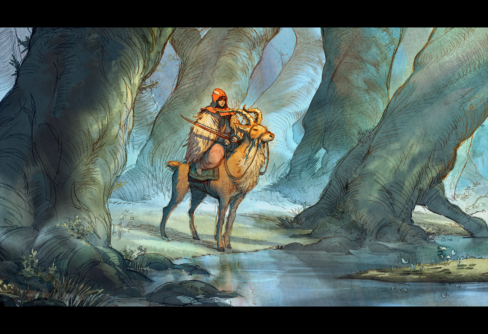ArtStation - Ashitaka - Princess Mononoke Fanart