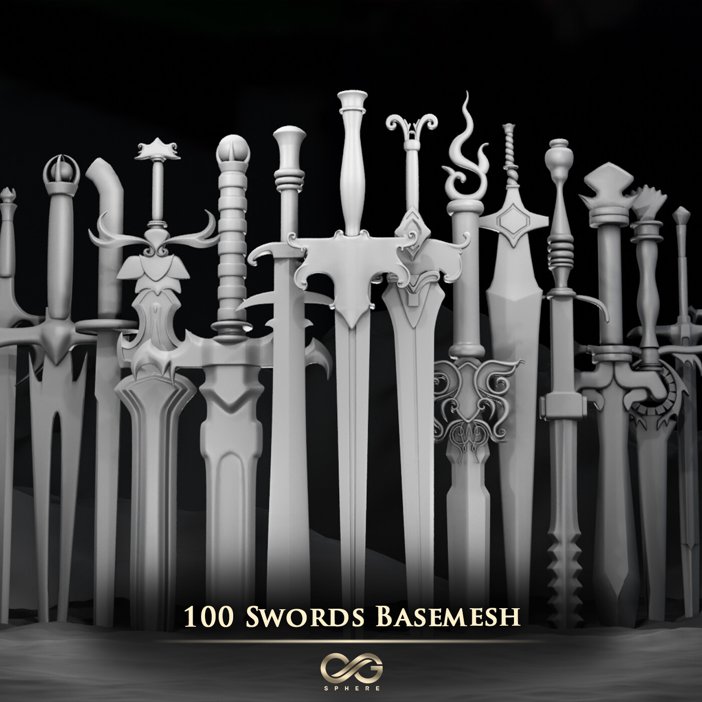 ArtStation - Medieval Sword Basemesh ( Clean Uv And Topology )