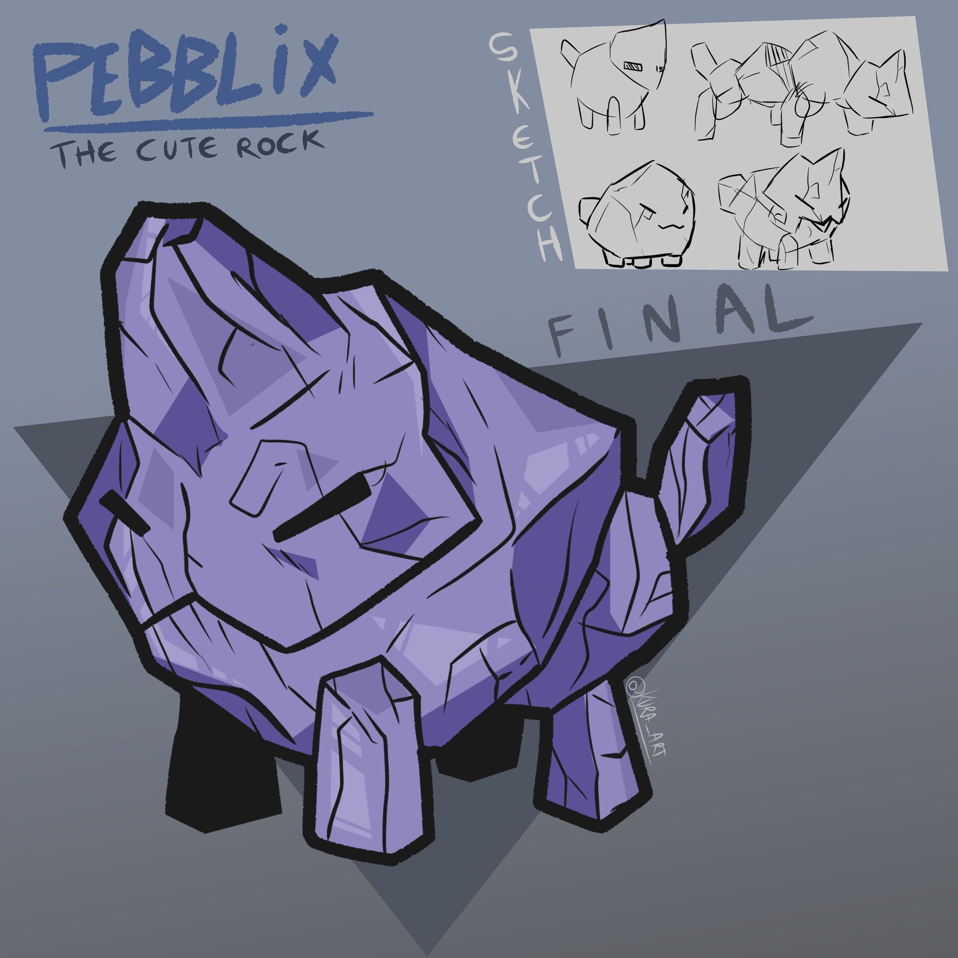 ArtStation - Pebblix The Cute Rock - Concept Art