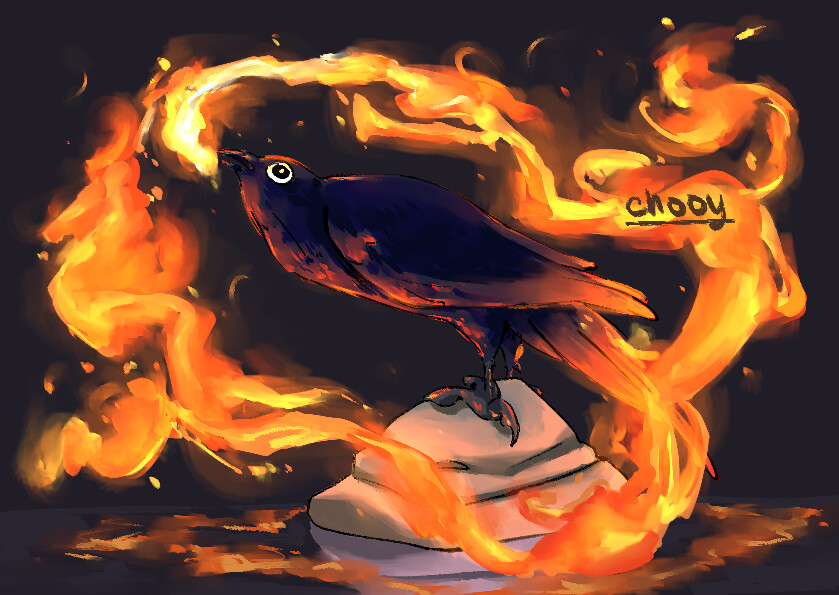 ArtStation - Inktober Prompt Day 5: Raven