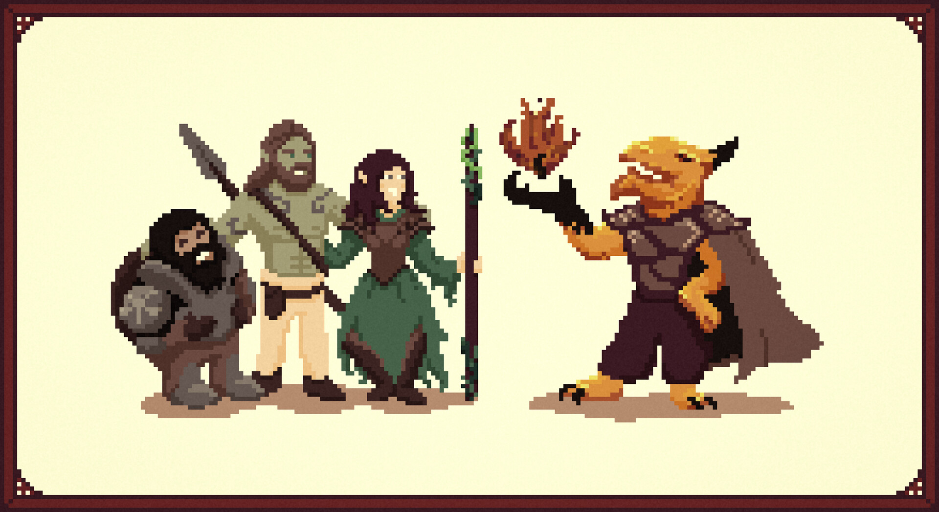 ArtStation - Pixel art DnD party