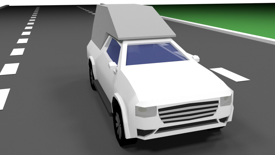 ArtStation - 3D Low Poly Pick-up Truck Model