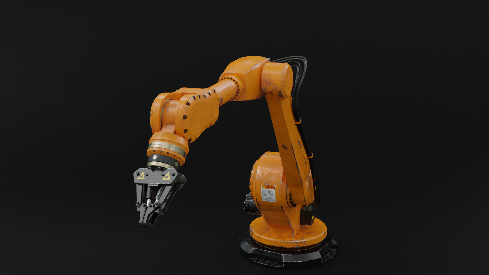 ArtStation - Industrial robot arm Dirty Low-poly