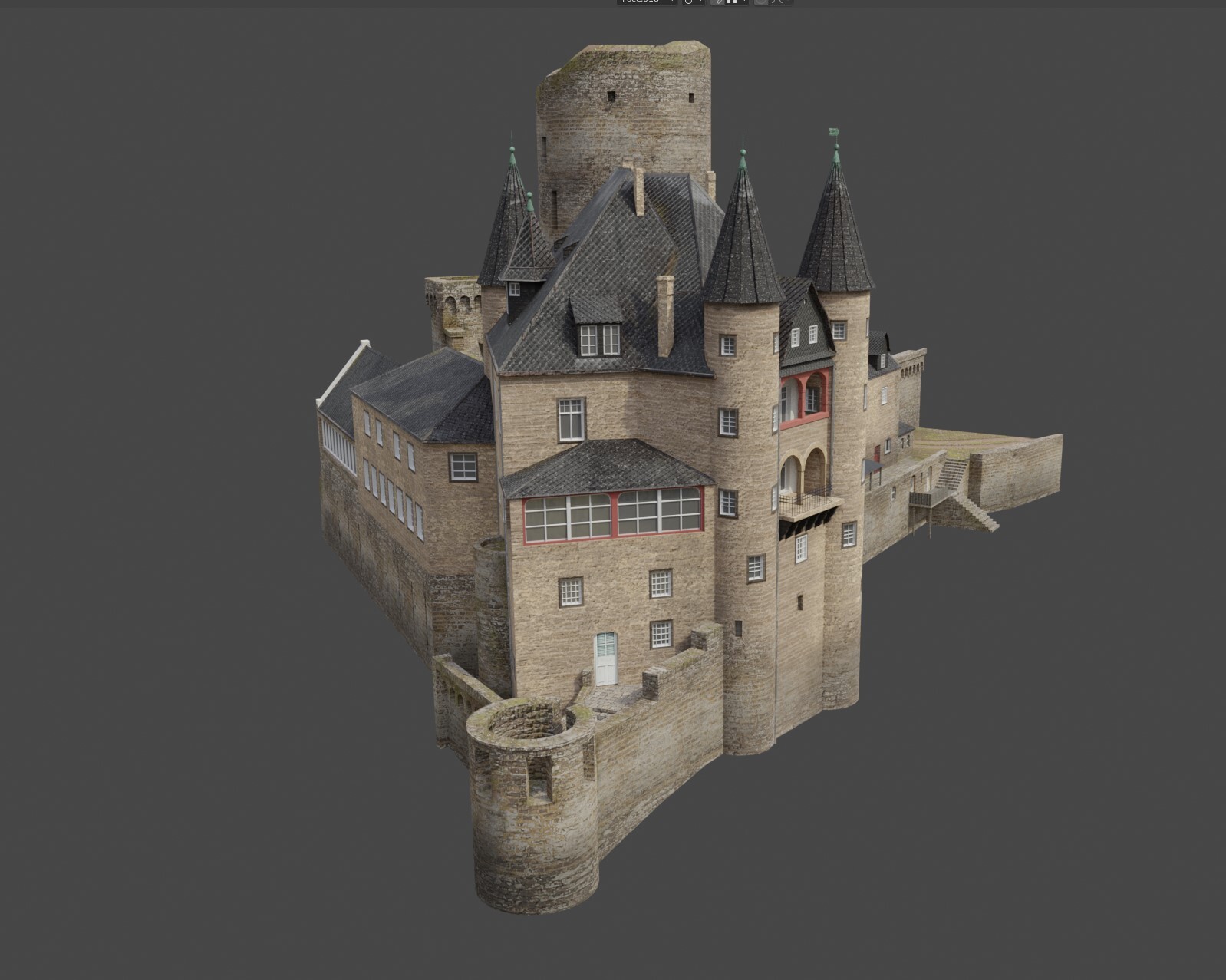 ArtStation - Burg Katz 3d model