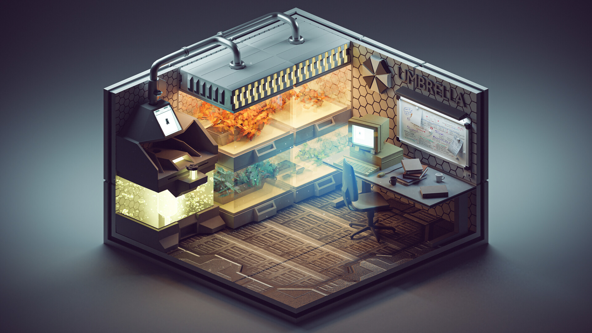 ArtStation - RESIDENT EVIL UMRELLA LABORATORY